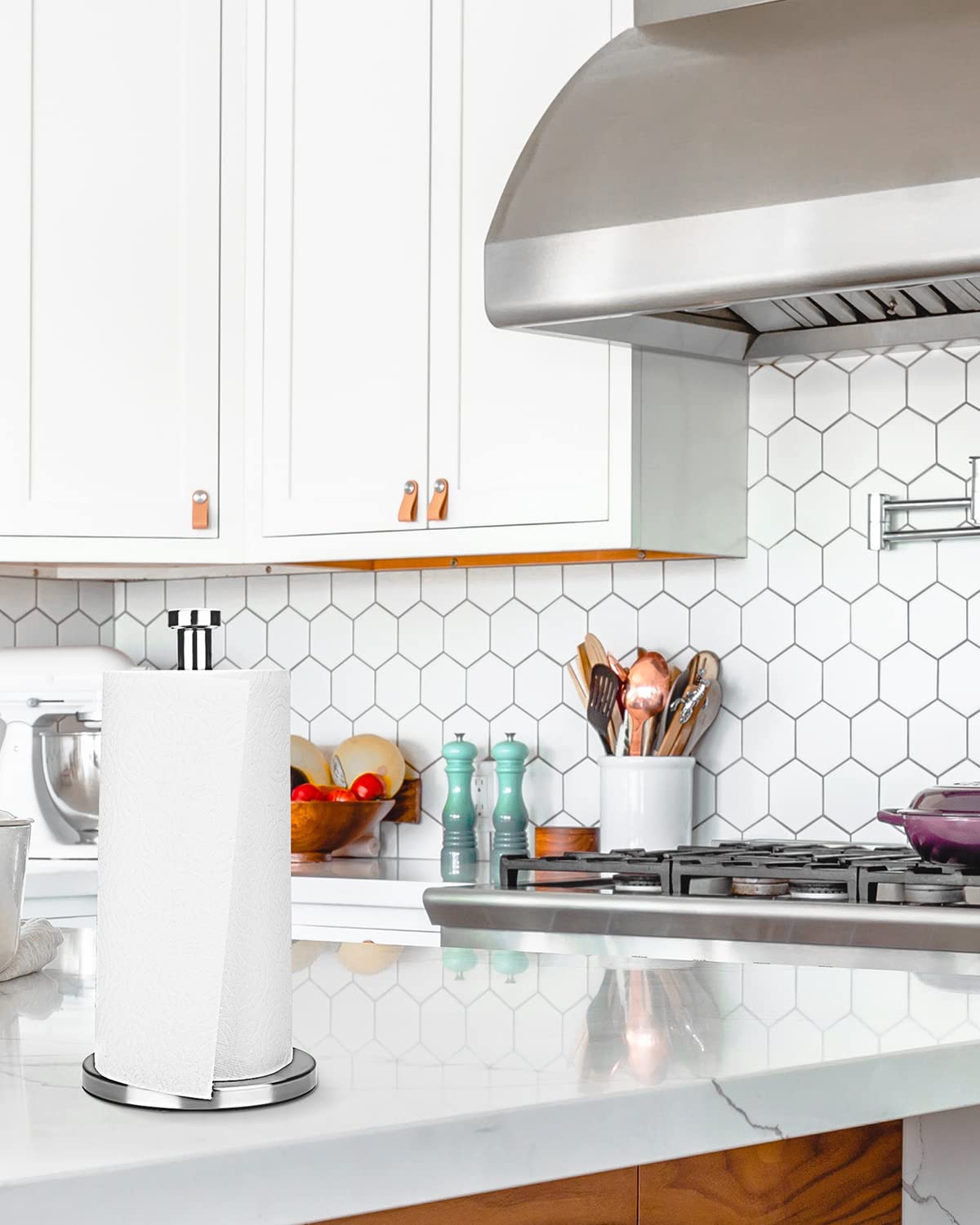 Paper Towel Holder Countertop,AFAXINRIE Paper Towel Holder,Stainless Steel Countertop Paper Towel Holder