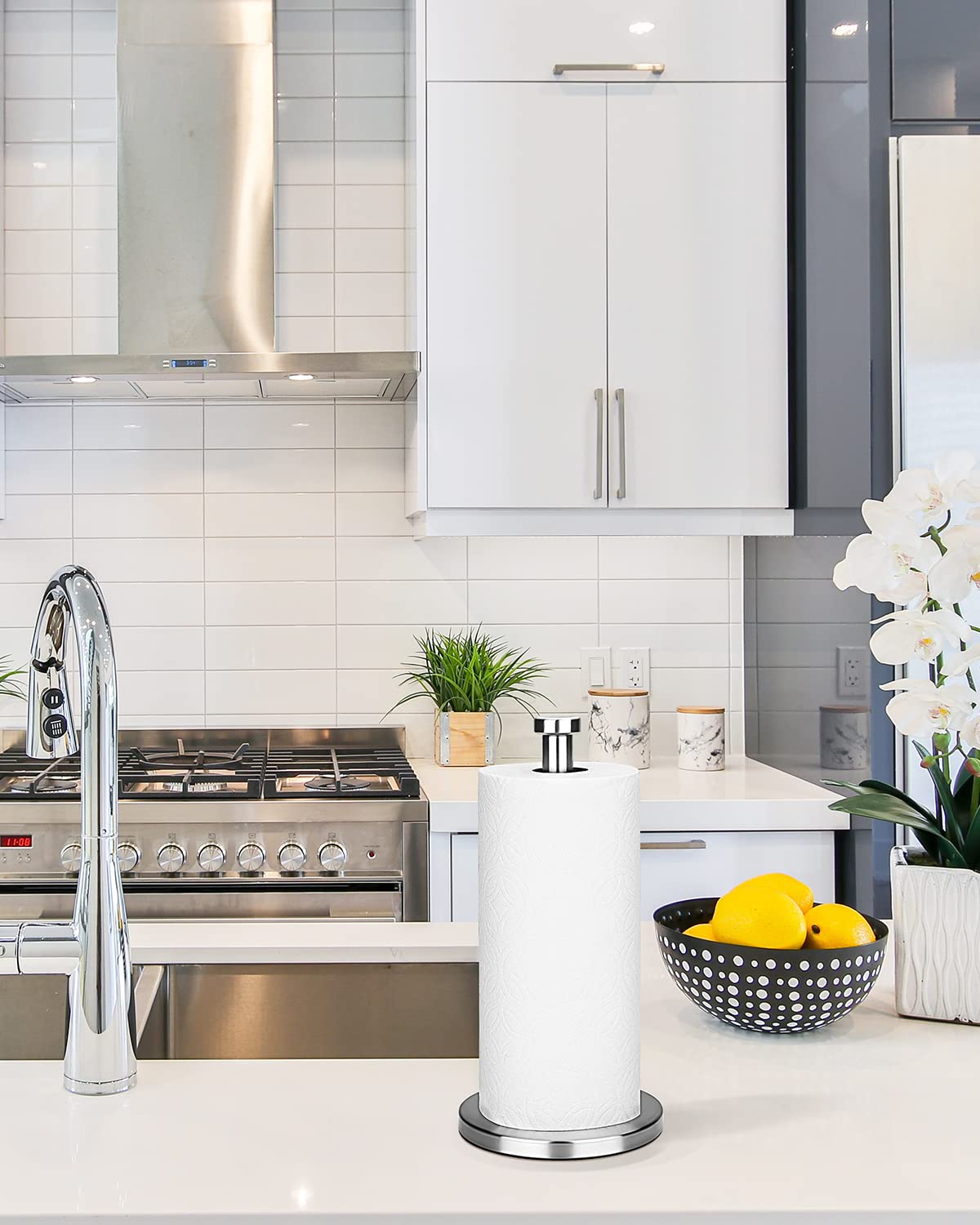 Paper Towel Holder Countertop,AFAXINRIE Paper Towel Holder,Stainless Steel Countertop Paper Towel Holder