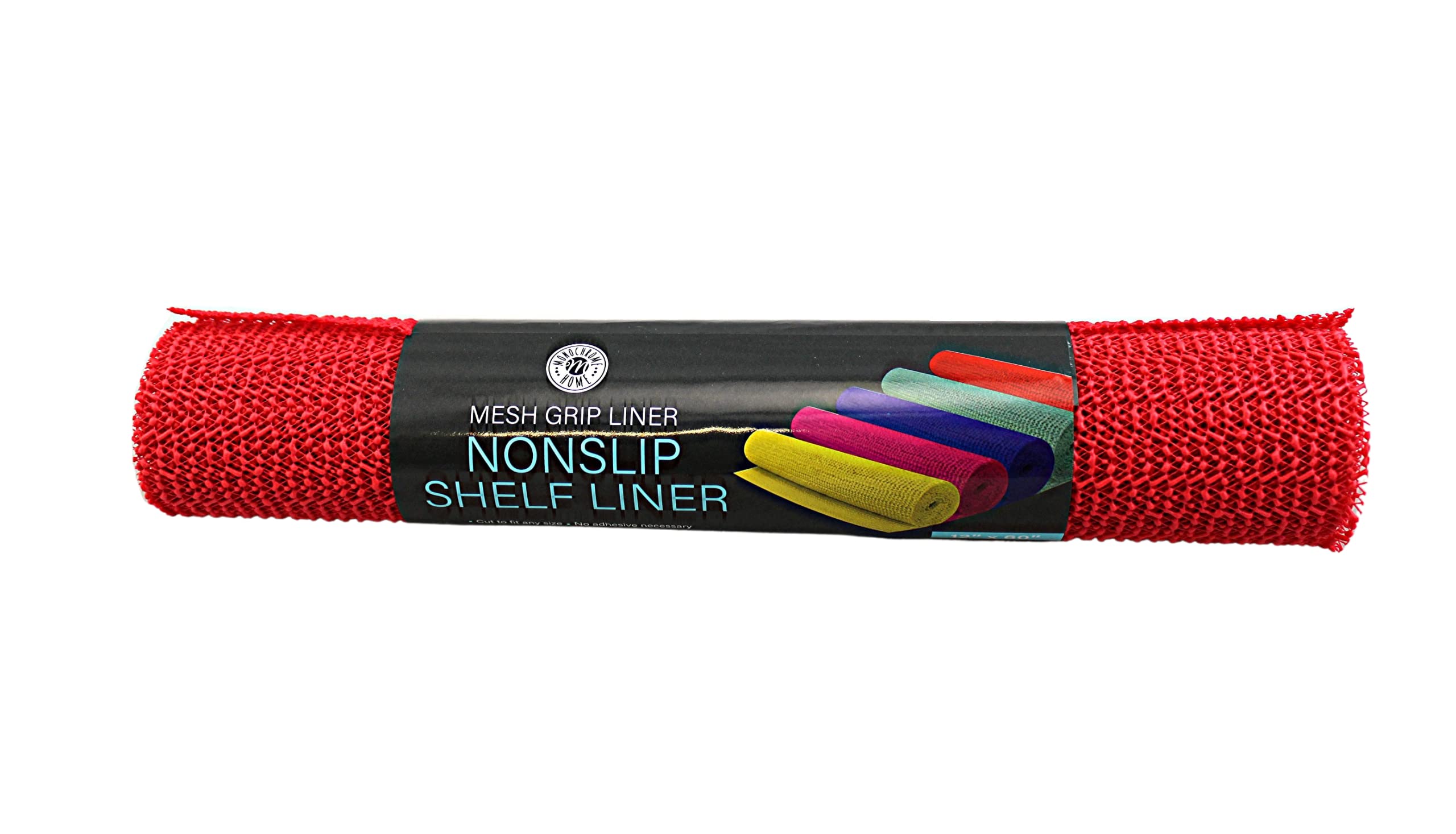 5 Pack Rainbow Assortment Anti-Slip Mat Rug Non Skid - Shelf and Drawer Liner Trim to Fit 12 inch x 60 inch Each Roll