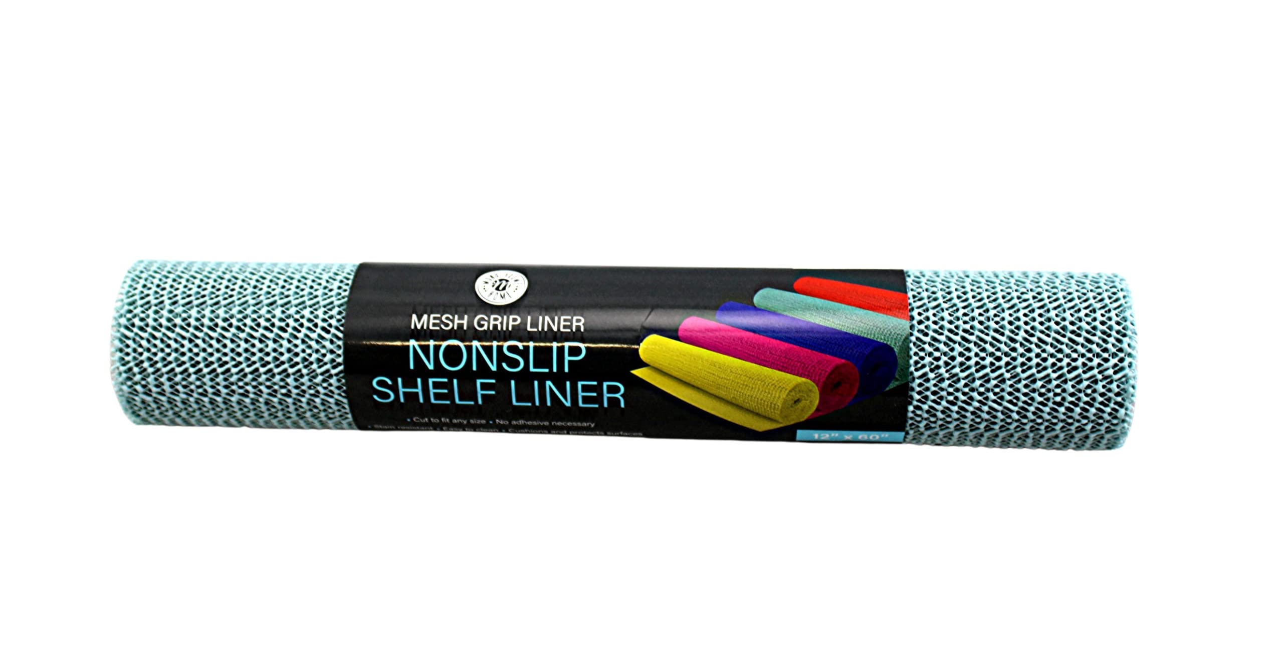 5 Pack Rainbow Assortment Anti-Slip Mat Rug Non Skid - Shelf and Drawer Liner Trim to Fit 12 inch x 60 inch Each Roll
