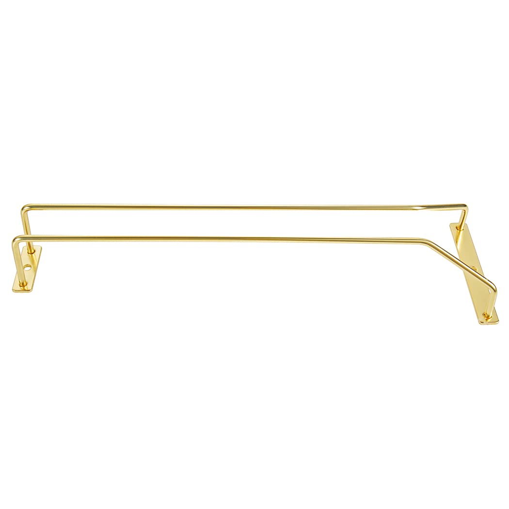 Dianoo 35.5cm Gold Wine Glass Rack, Under Cabinet Wine Glass Holder, Stemware Rack, Hanging Stemware Holder For Kitchen Bar, 1 Row