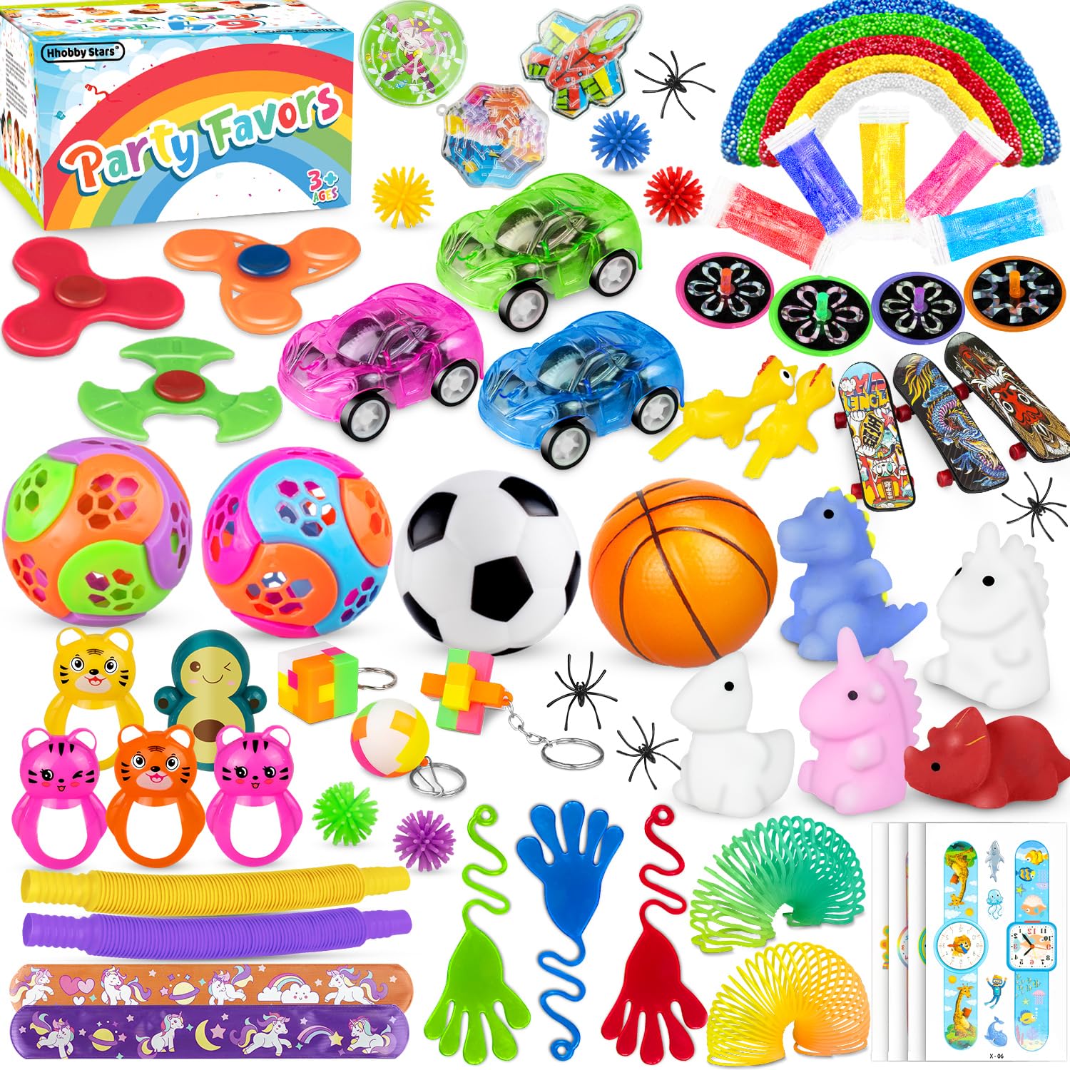 Party Favors Goodie Bags for kids, Toy Assortment Carnival Prizes Classroom Rewards, Pinata Filler for Holiday Birthday Party, Squishy Toys, Fidget Spinners, Pop Tube, Wacky Track