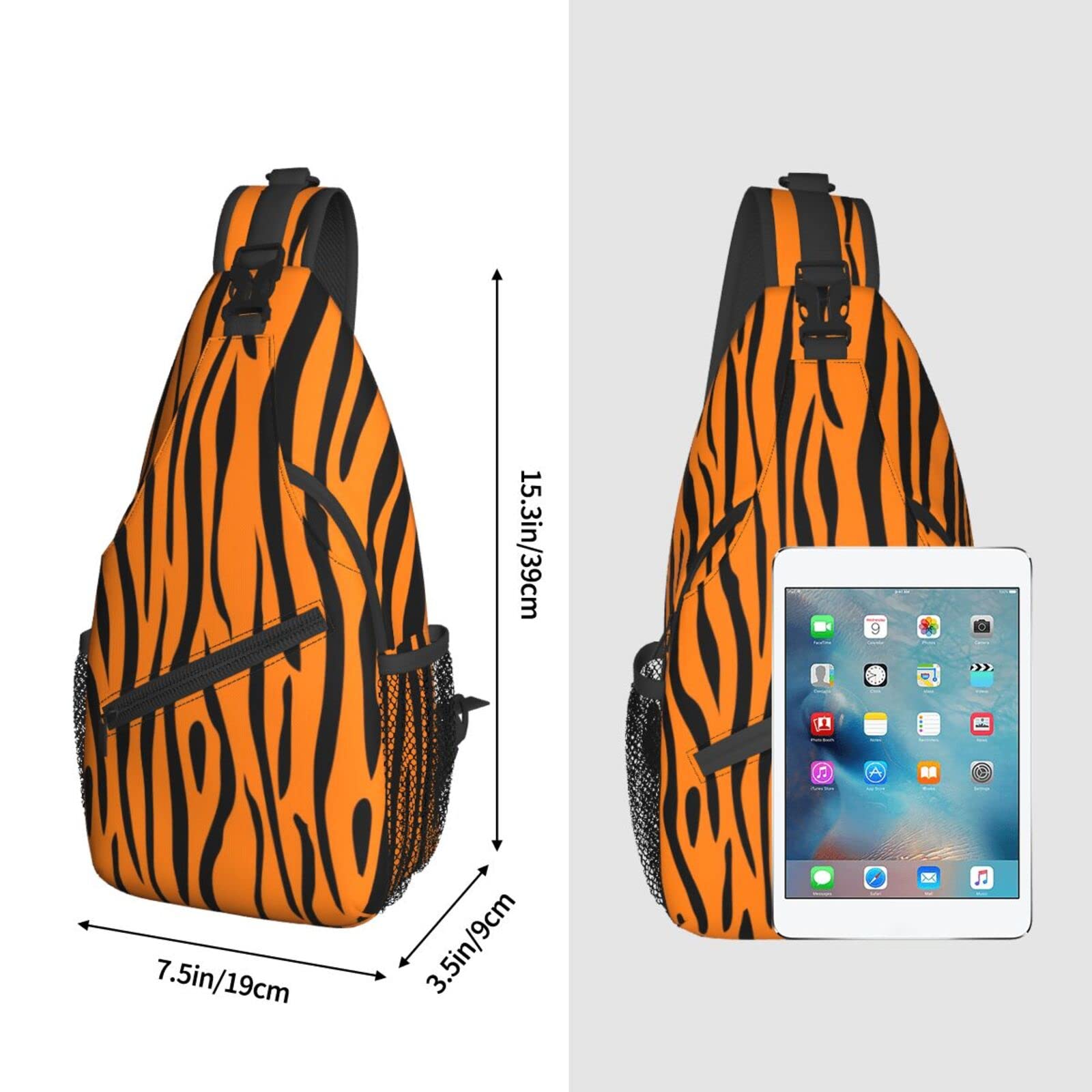 Wildlife Skin Print Sling Bag Chest Bag Wildlife Skin Crossbody Bags For Mens Womens