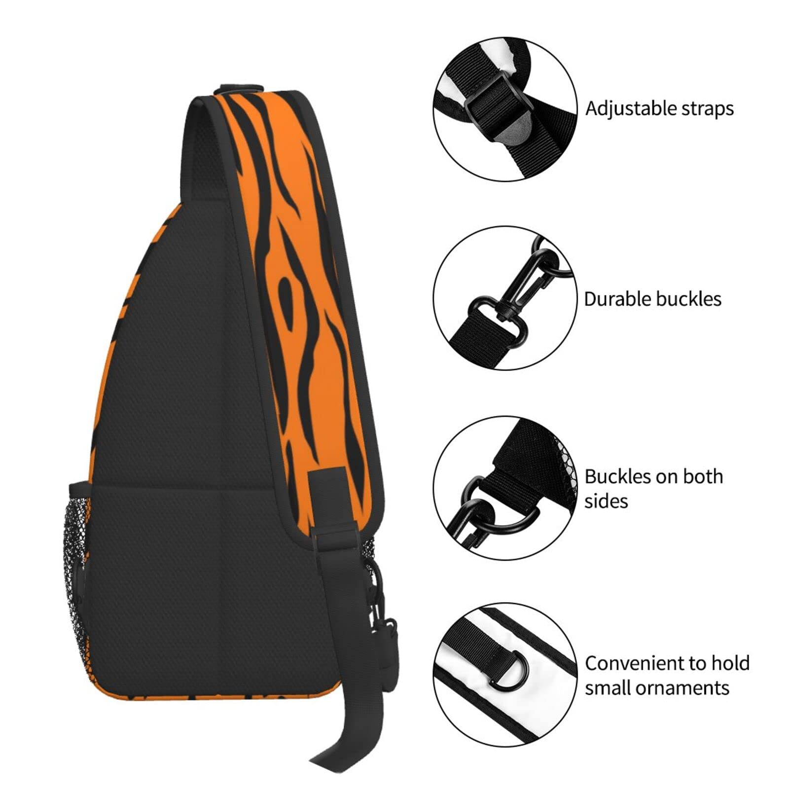 Wildlife Skin Print Sling Bag Chest Bag Wildlife Skin Crossbody Bags For Mens Womens