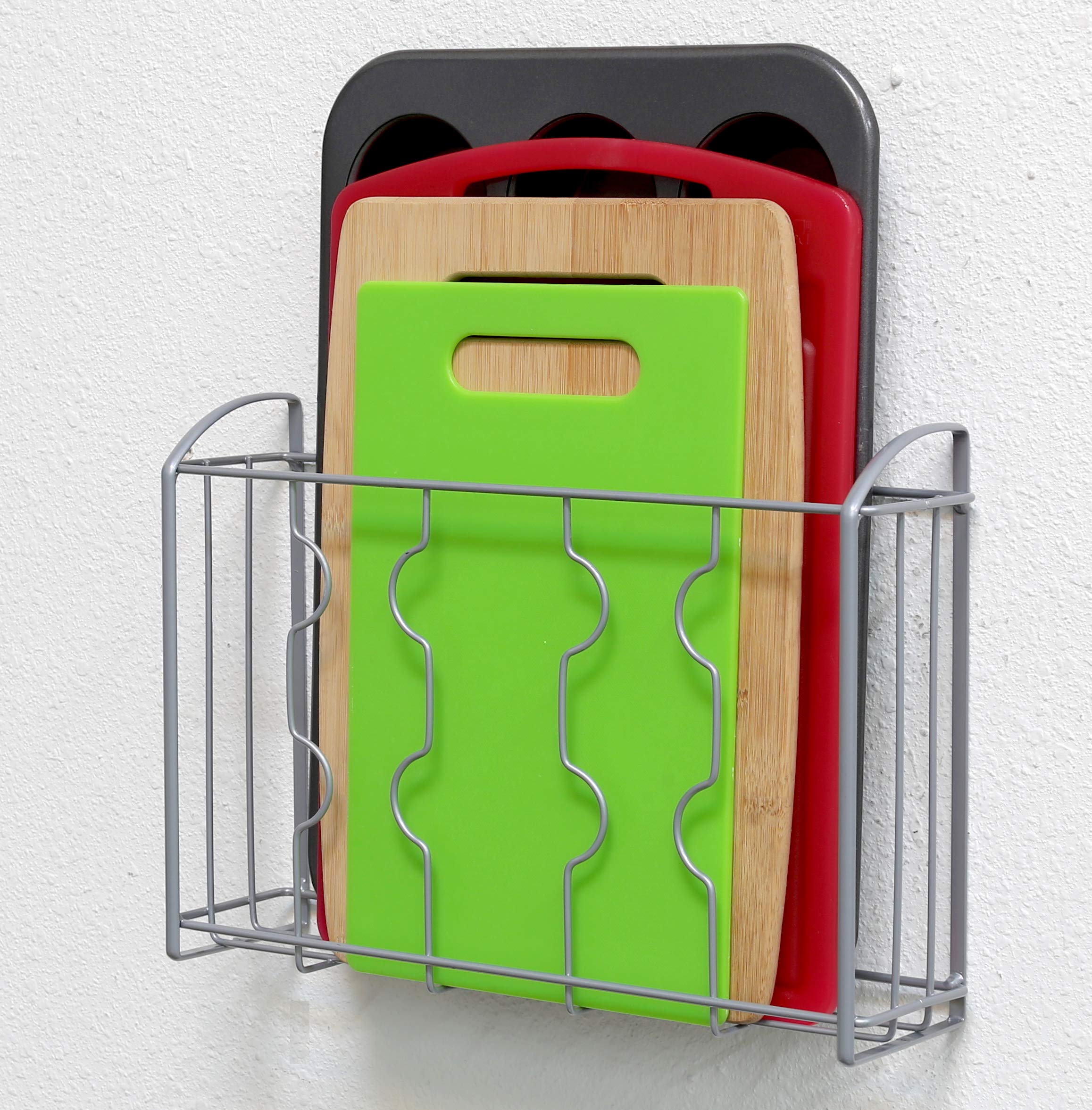 2PK - SimpleHouseware Over The Cabinet Door Organizer Holder, Silver