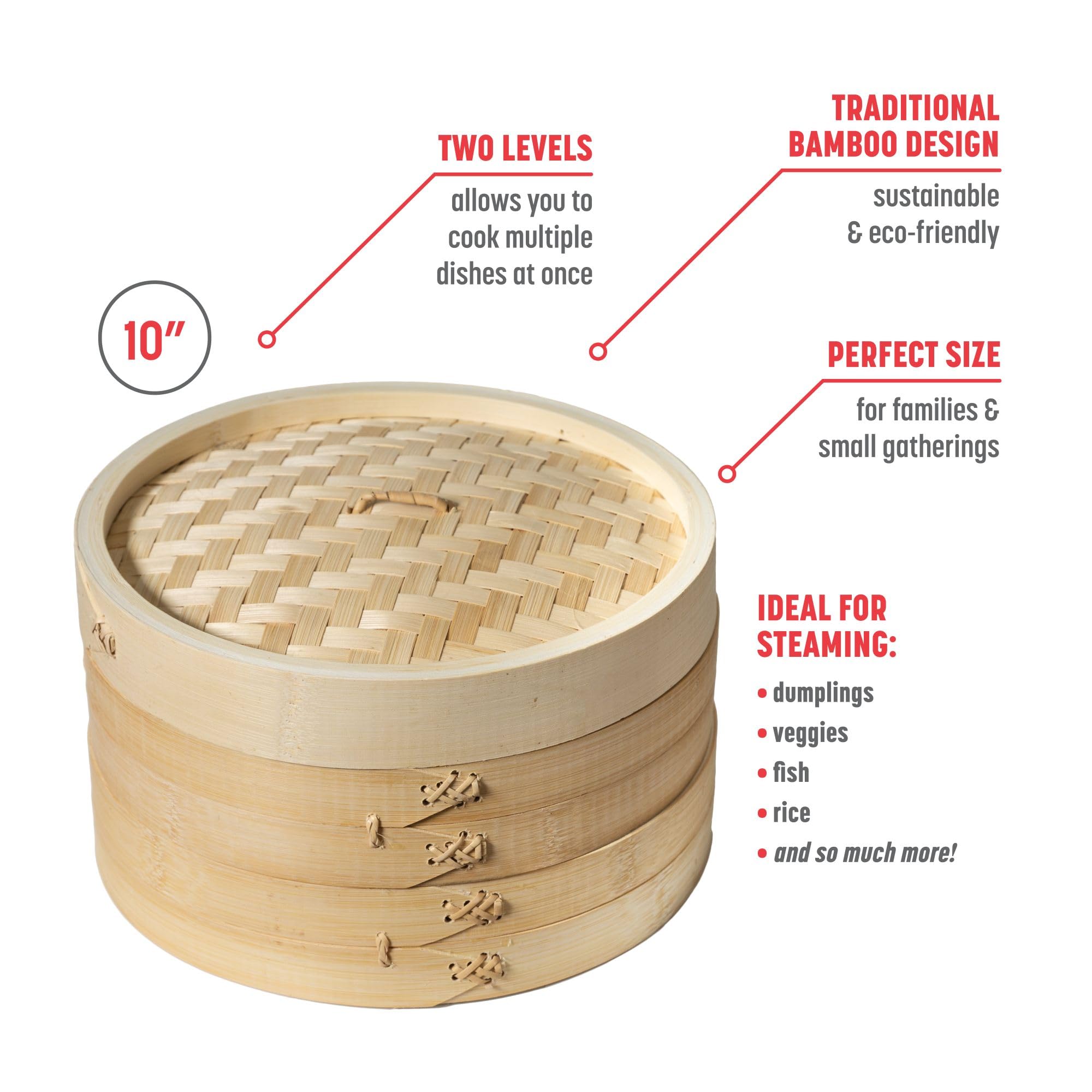 Joyce Chen Steamer, Bamboo, Tan