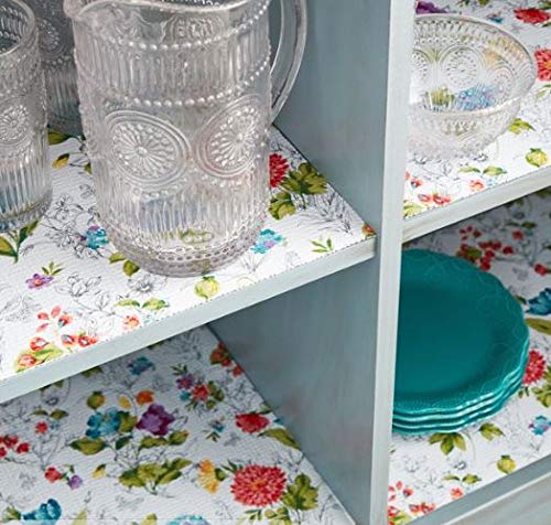 PioneerWoman Blooming Bouquet Non-Adhesive Shelf Liner - 20" x 6'