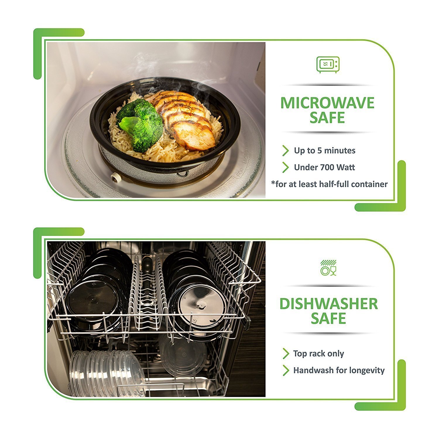 Meal Prep Containers - Reusable Plastic Containers with Lids - Disposable Food Containers Meal Prep Bowls - Plastic Food Storage Containers with Lids - Lunch Containers by Prep Naturals (30 Pack)