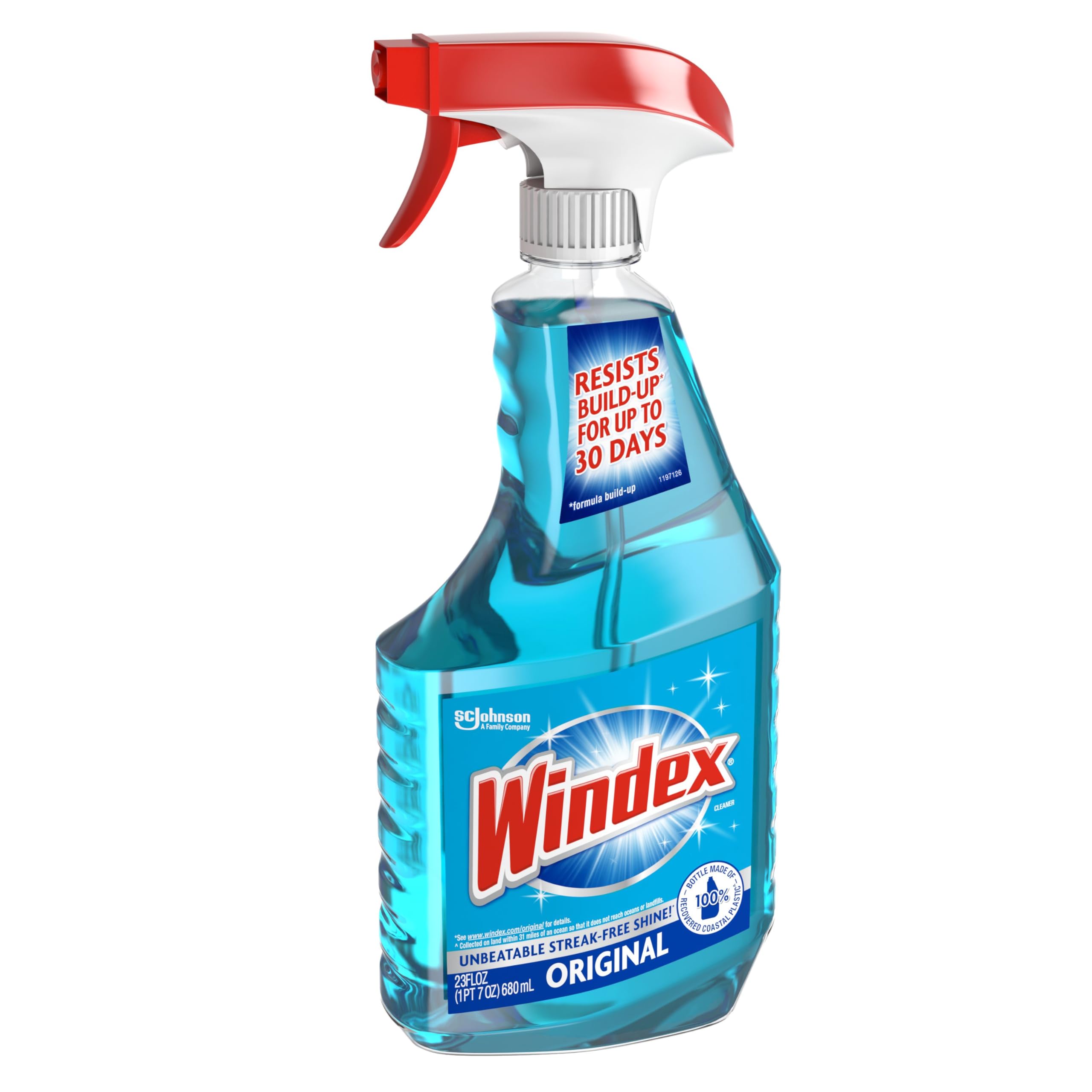 Windex Glass and Window Cleaner Spray Bottle, Original Blue, 23 fl oz