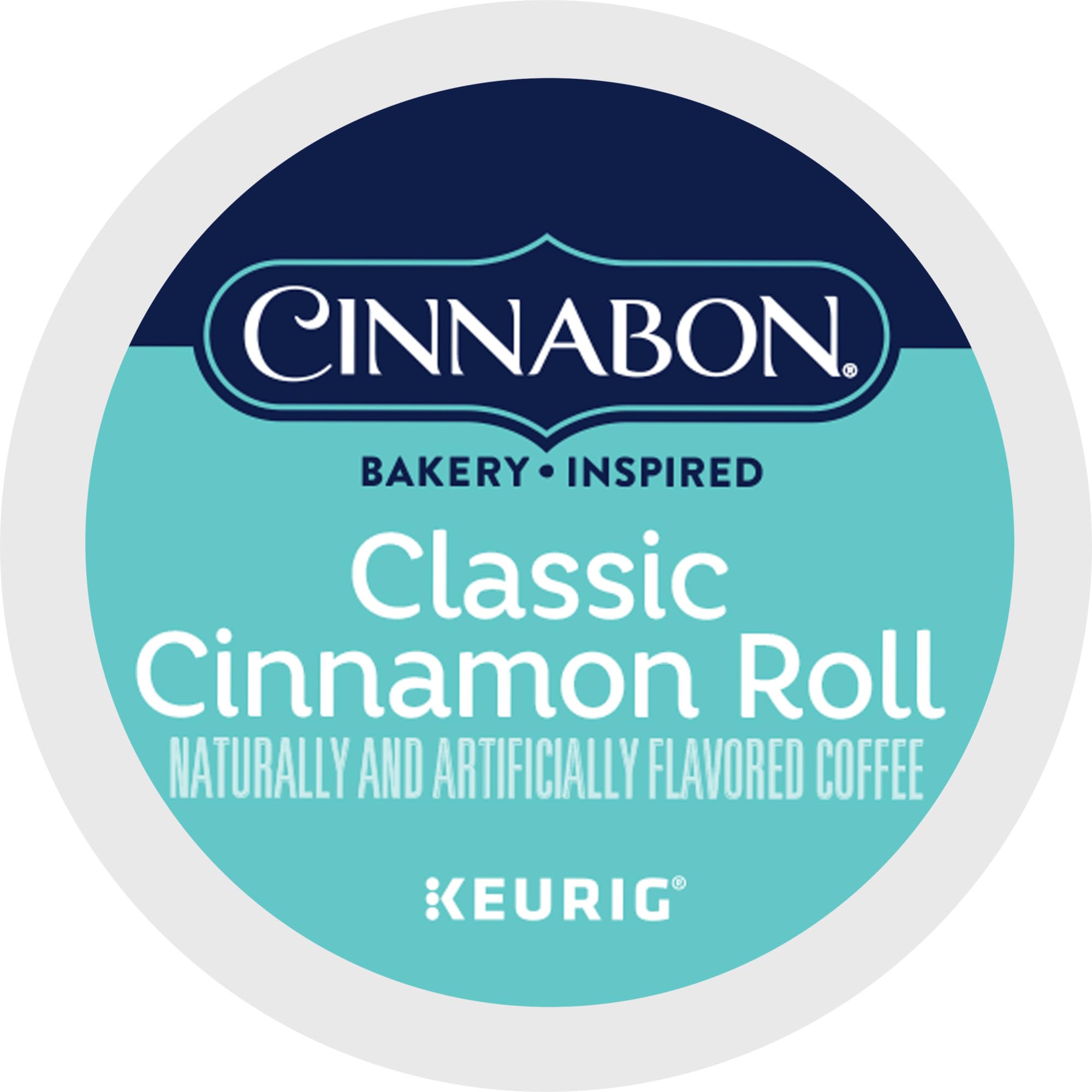 Cinnabon Classic Cinnamon Roll, Single-Serve Keurig K-Cup Pods, Flavored Coffee, 24 Count (Pack of 4)
