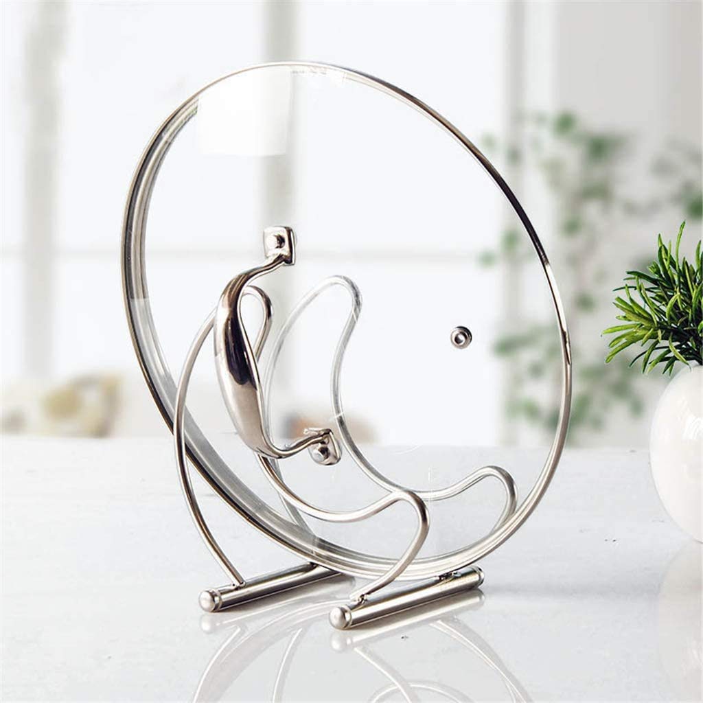 XJJZS Stainless Steel Lid Stand,Shelf Kitchen Storage Shelf Utensil Holder Lid Stand Creative Cutting Board Rack Dual-use Rack