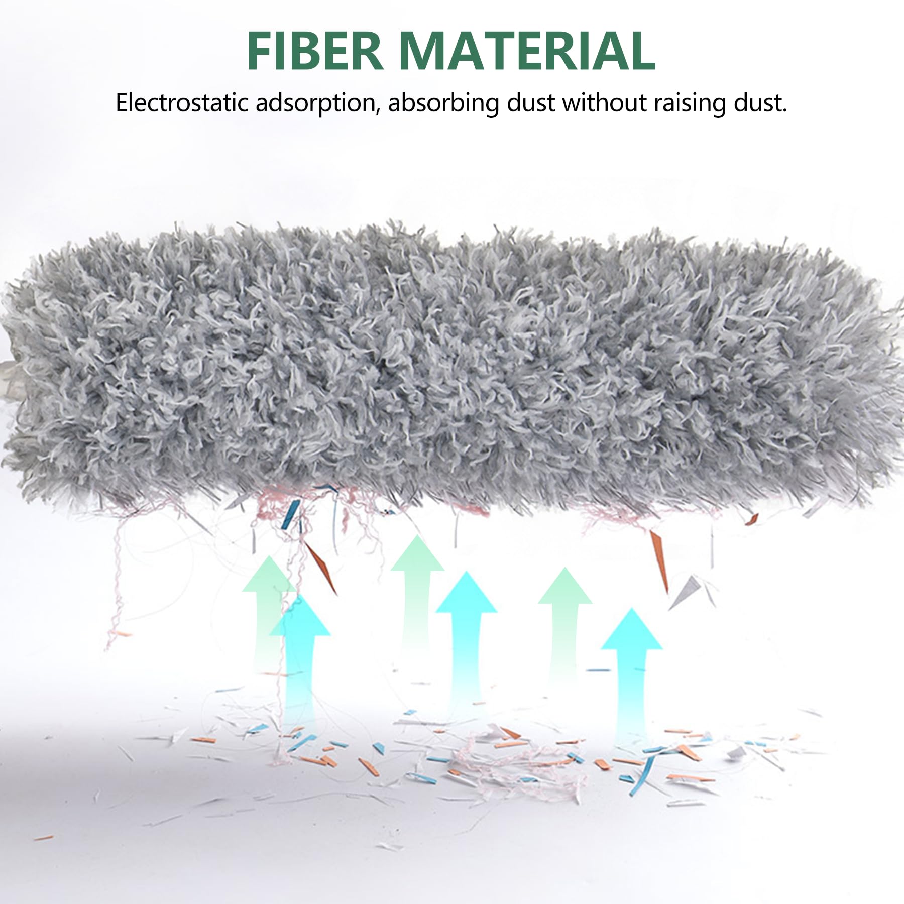 SetSail Duster with Extension Pole 110-inch Extra-Long Dusters for Cleaning, Bendable Microfiber Head Washable Ceiling Fan Duster for High Ceilings, Furniture