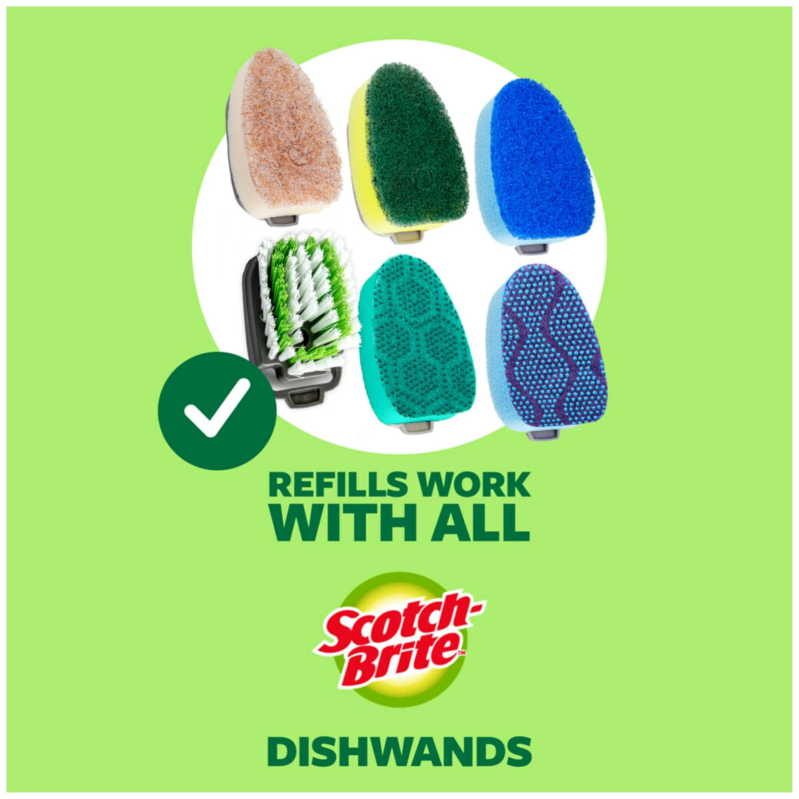 Scotch-Brite Non-Scratch Dishwand, Keeps Hands out of the Mess