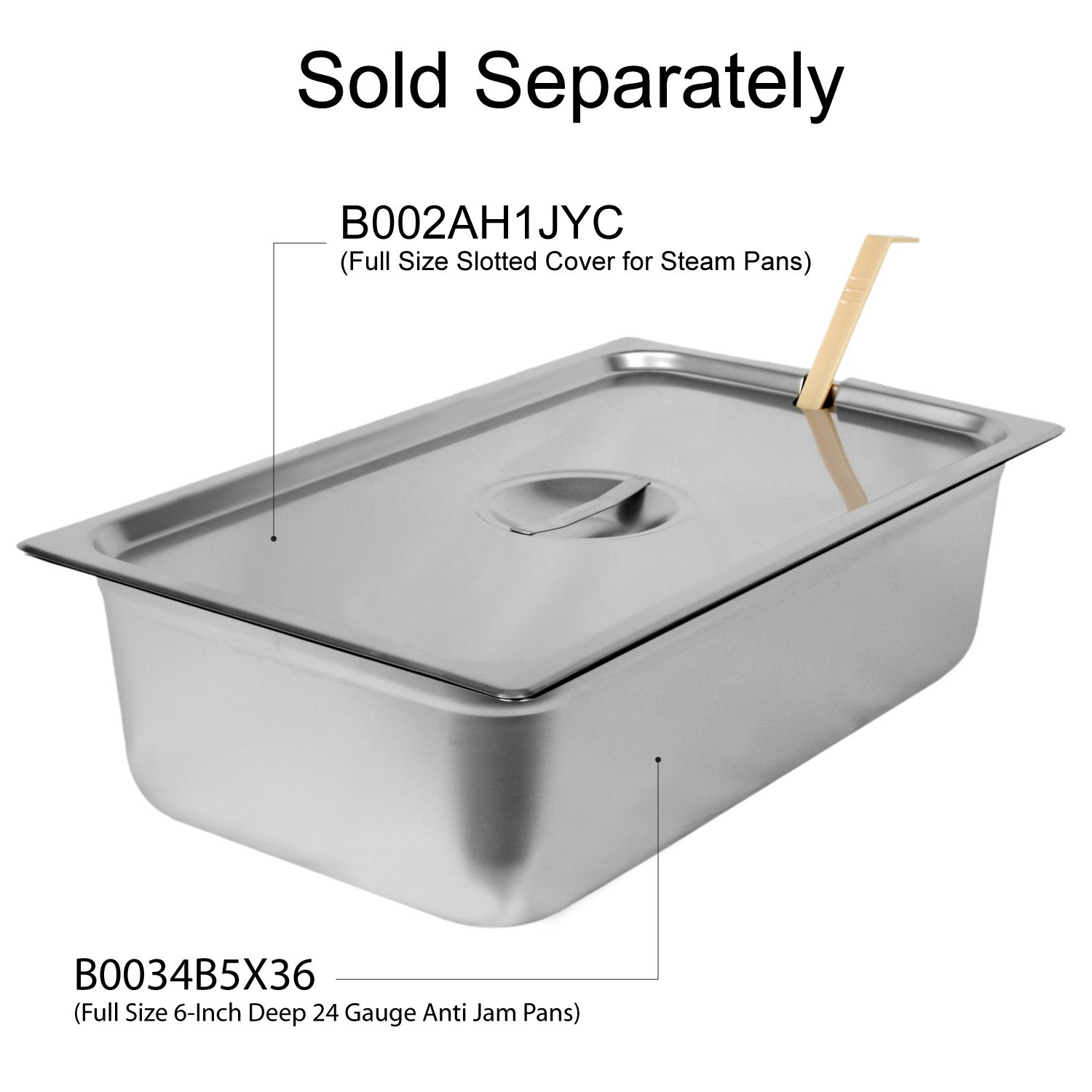 Excellante Full Size 6-Inch Deep 24 Gauge Anti Jam Pans