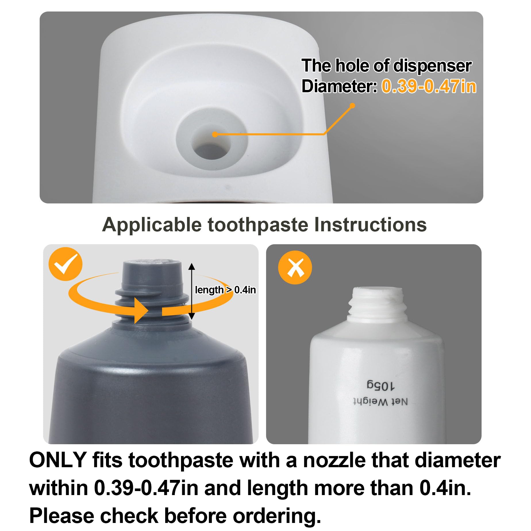 iHave Toothpaste Dispenser Wall Mount for Bathroom Automatic Toothpaste Squeezer (Grey)