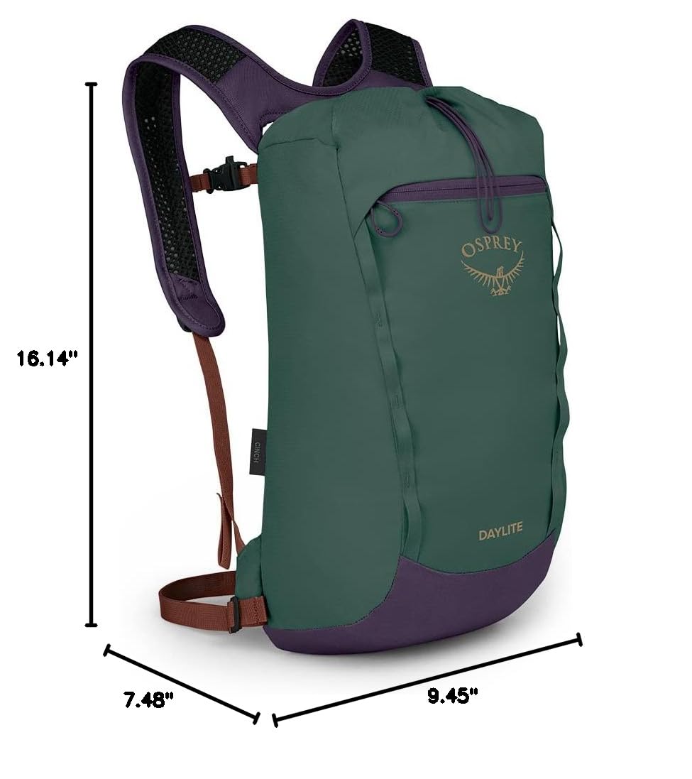 Osprey Daylite Cinch Daypack, AXO Green/Enchantment Purple