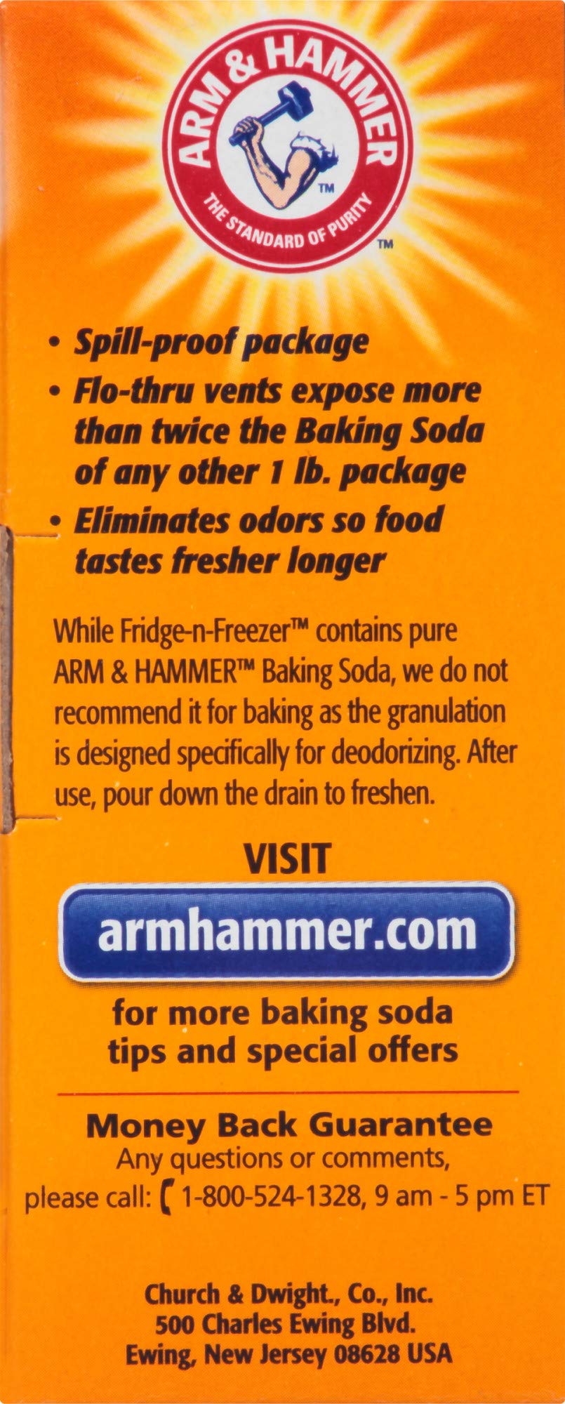 Arm & Hammer Baking Soda Fridge-n-Freezer Odor Absorber, 14 oz. - 12 Pack