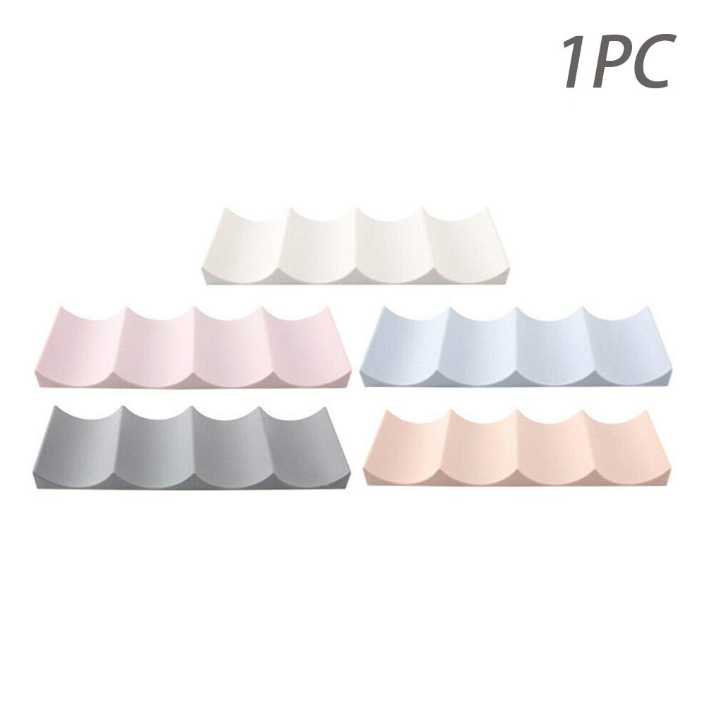 Wine Rack Countertops Display Stand Kitchen Storage Can Bottle Holder Modern Wave Shape Anti Slip Table Top Home Fridge Shelf European Style Champagne Jar Organizer Space Saving(1pcDark Gray)