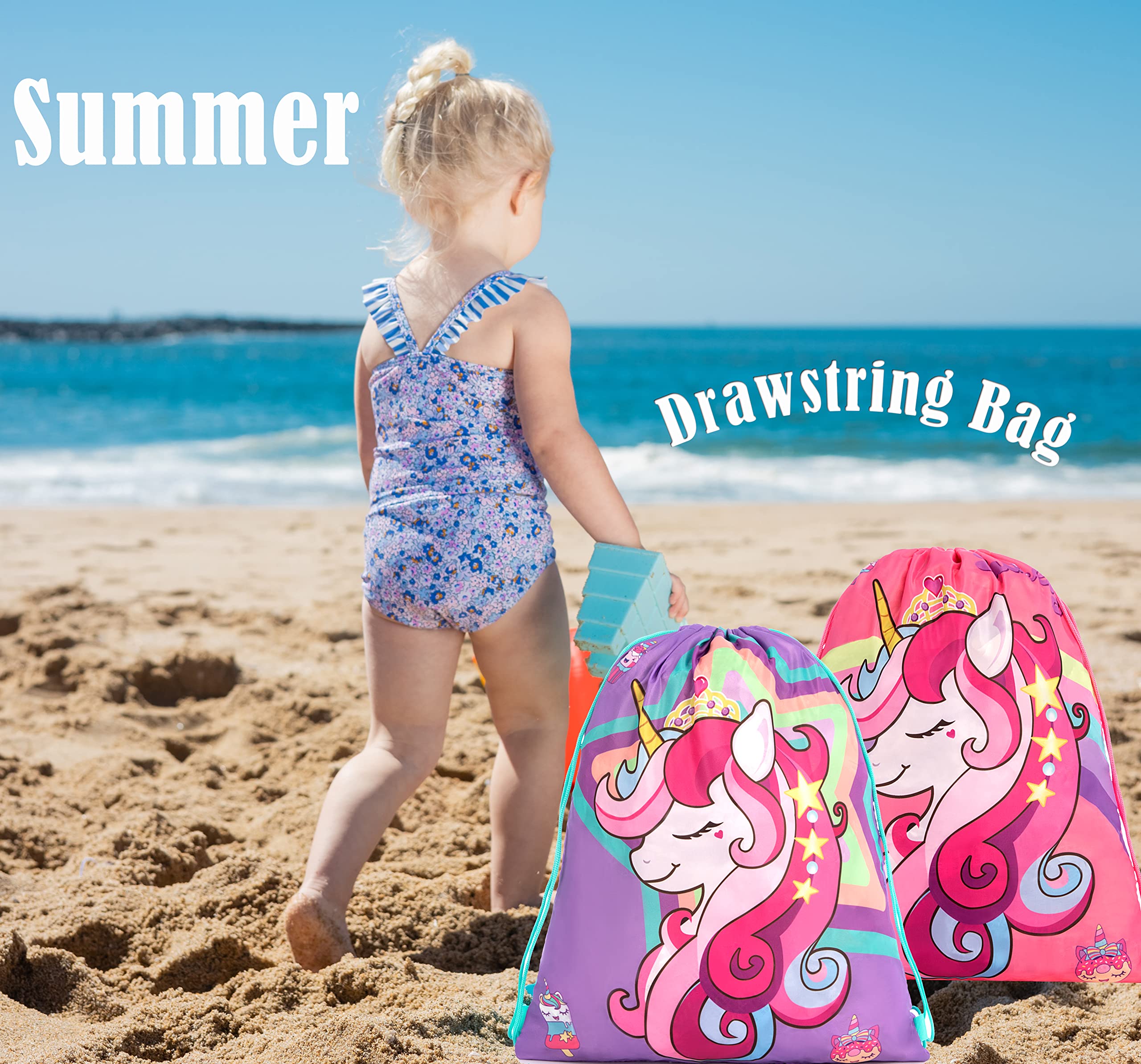 Meetbelify Unicorn Backpack for Girls School Backpacks Kids Cute Bookbag with Lunch Box,Drawstring Bag for Elementary Preschool Students 5 in 1 Pink Backpack Set
