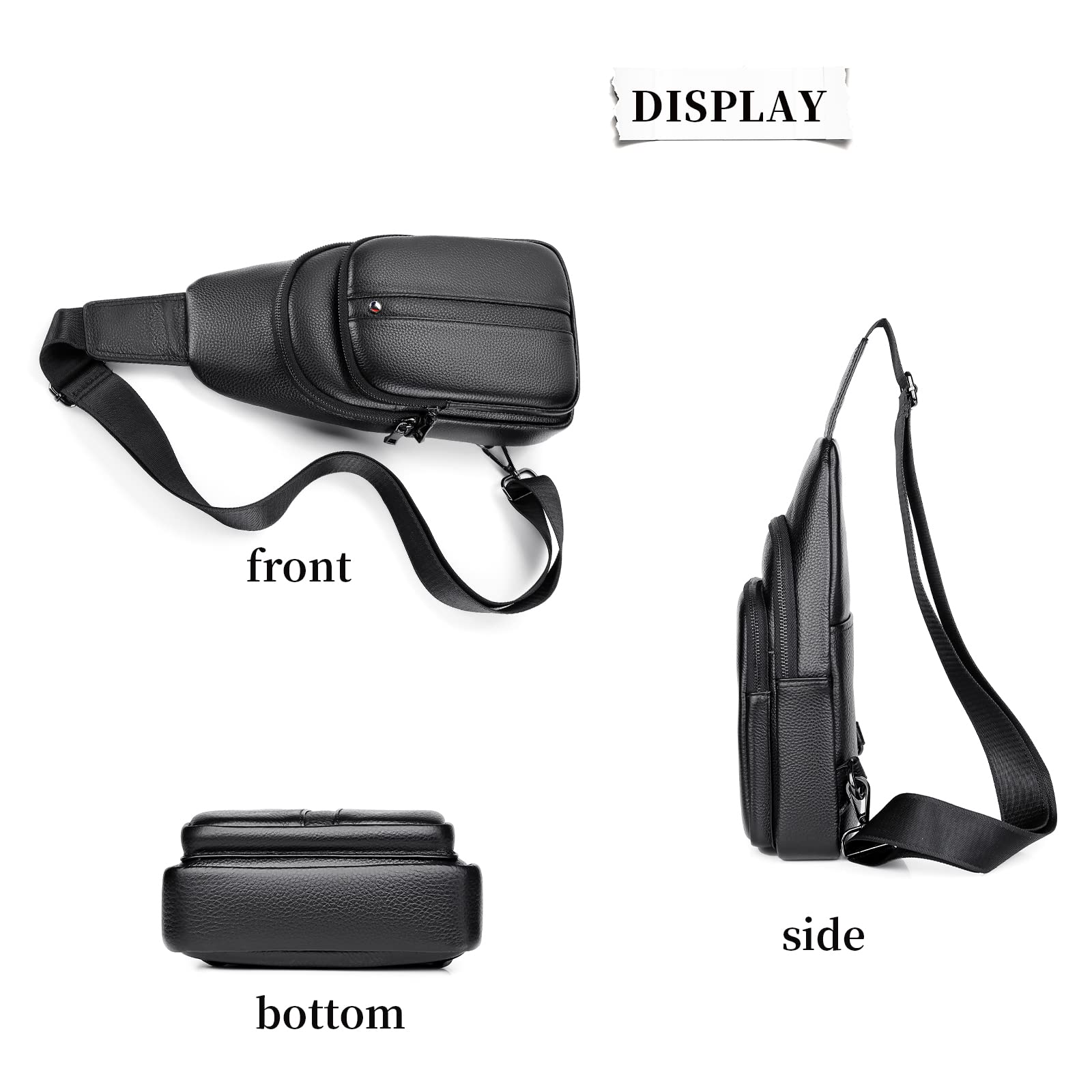 FSD.WG sling Backpack for Men Chest Bag Crossbody Shoulder Bags Travel Bag Purse for Men with Water Resistant