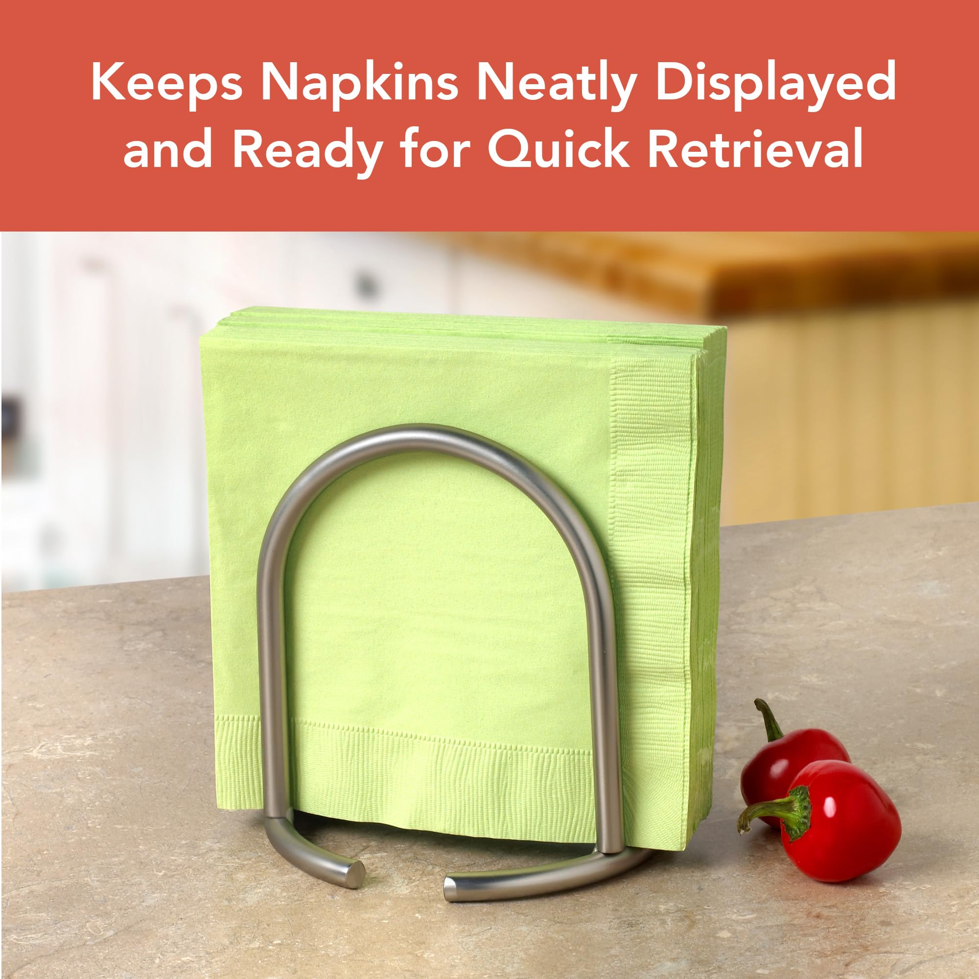 Spectrum Spectrum diversified satin nickel euro napkin holder, 0.25 Ounce