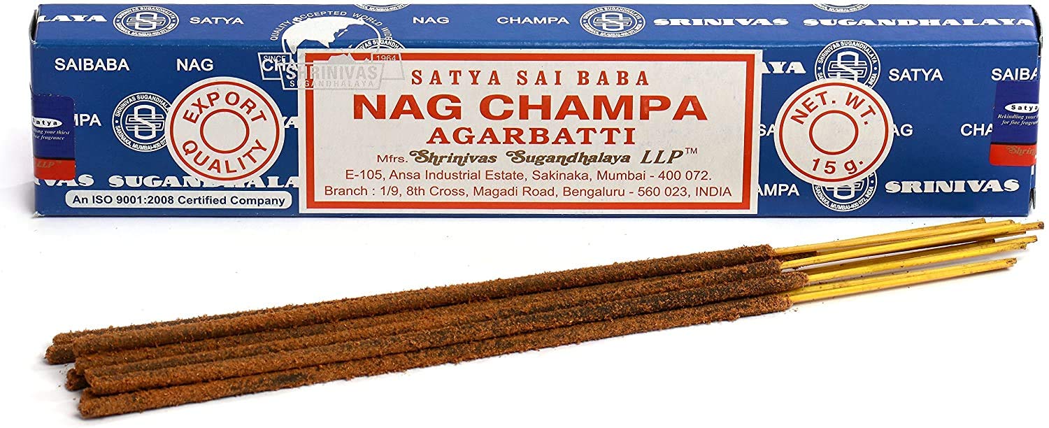 3 Packs Origional Satya Sai Baba Nag Champa Incense Sticks Joss Insence - Insense 15g Box NagChampa Agarbatti