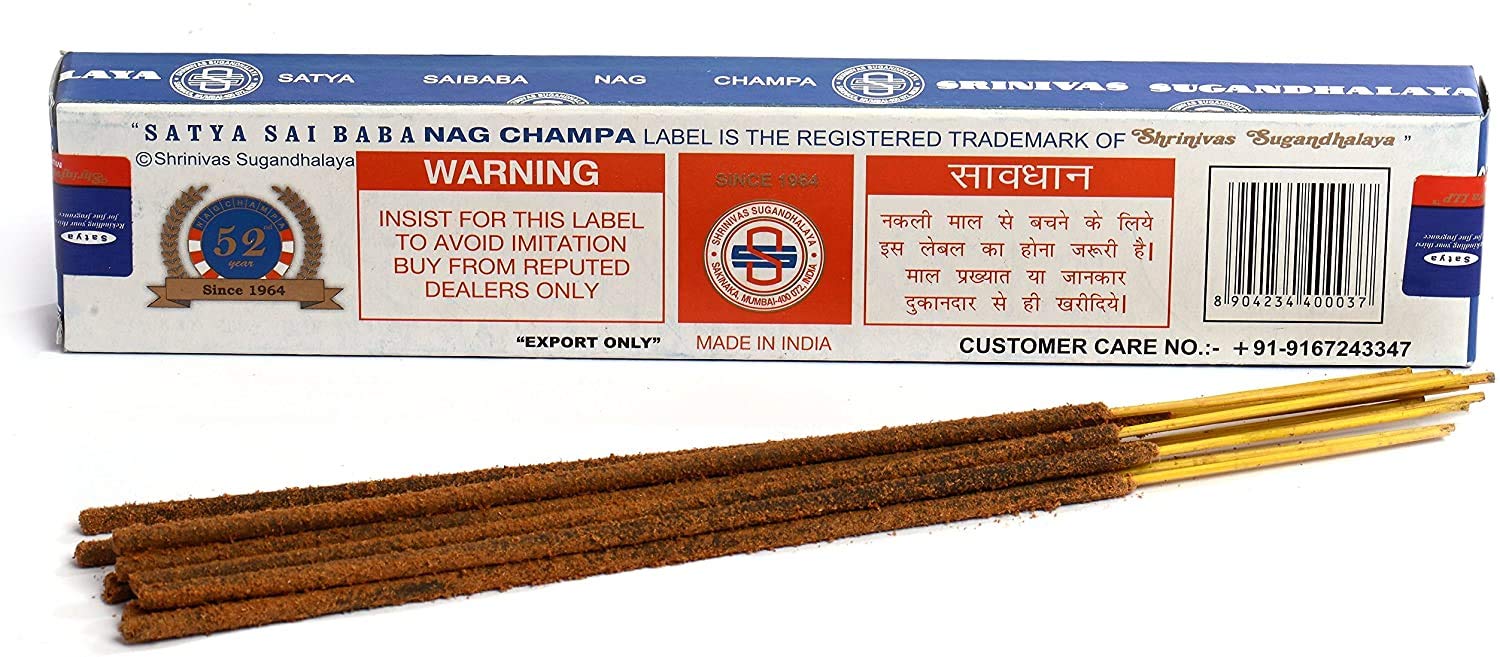 3 Packs Origional Satya Sai Baba Nag Champa Incense Sticks Joss Insence - Insense 15g Box NagChampa Agarbatti