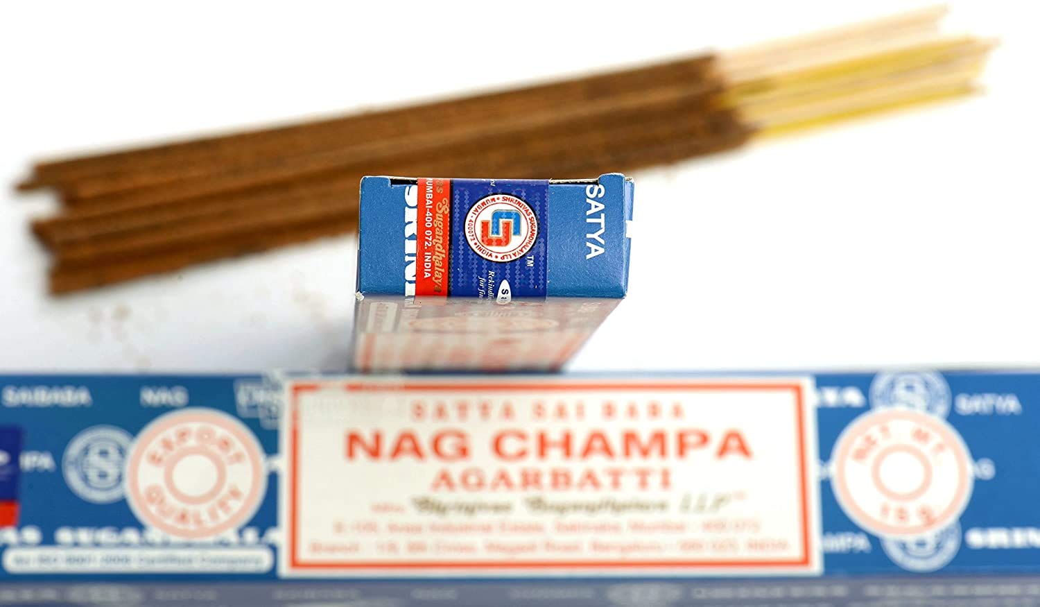 3 Packs Origional Satya Sai Baba Nag Champa Incense Sticks Joss Insence - Insense 15g Box NagChampa Agarbatti