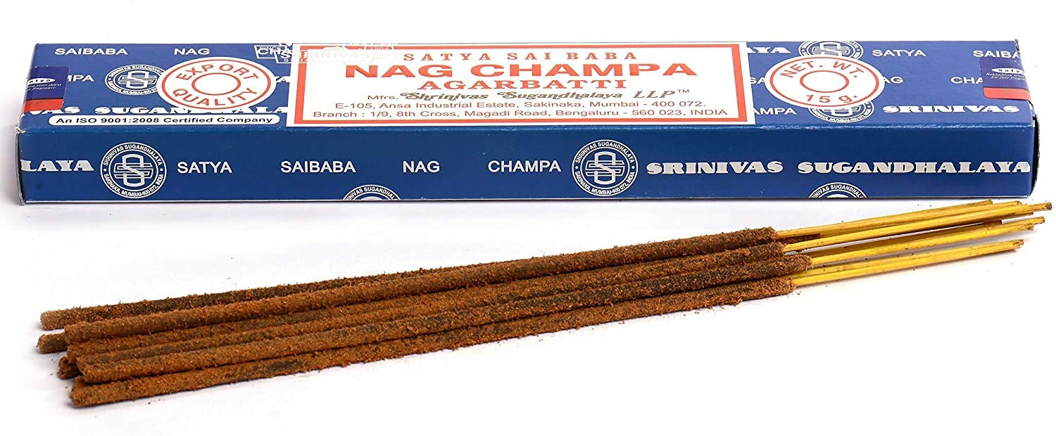 3 Packs Origional Satya Sai Baba Nag Champa Incense Sticks Joss Insence - Insense 15g Box NagChampa Agarbatti