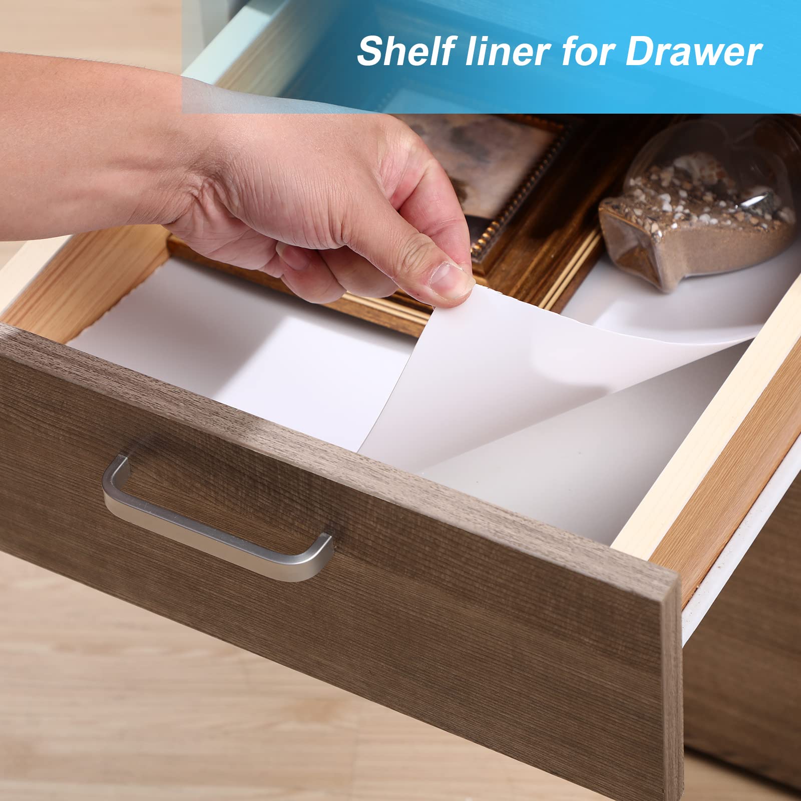 Heavy Duty Wire Shelf Liner Protector Mat Waterproof Plastic Shelf Liner Kitchen Cabinet Plastic Mats Liner Cover for Cabinets Shelves Pantry Kitchen Closet Tier Shelving (Clear, 16Inch x 32.8Ft)