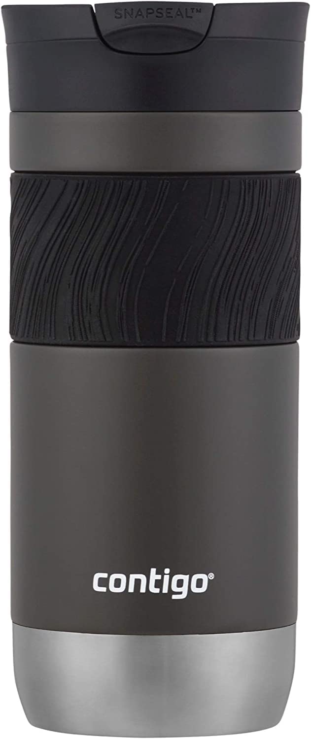 Contigo Byron 2.0 Stainless Steel Insulated Travel Mug - 2 Pack, 16 oz - With SnapSeal Lid and Grip - 6 Hours Hot, Ideal for Coffee and Tea - Blue Corn & Sake