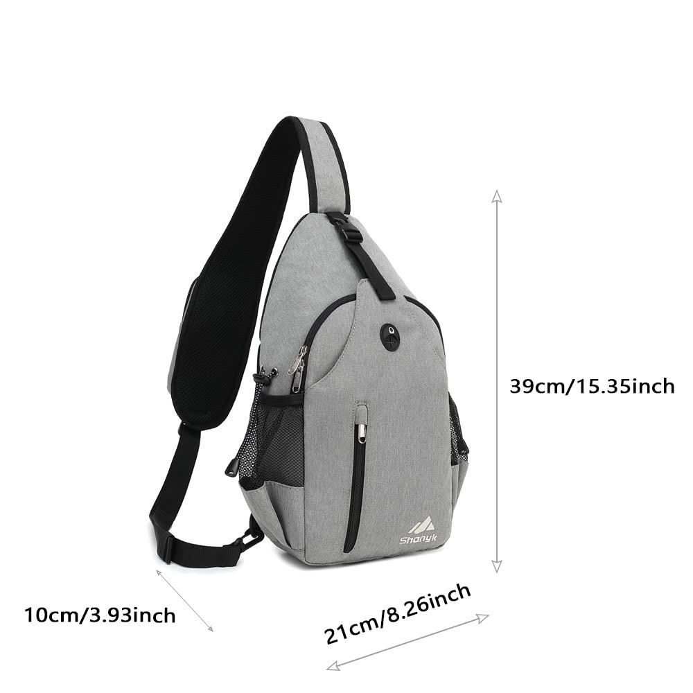 JEBATOXI Crossbody Sling Backpack Sling Bag Multipurpose Chest Bag Travel Hiking Daypack