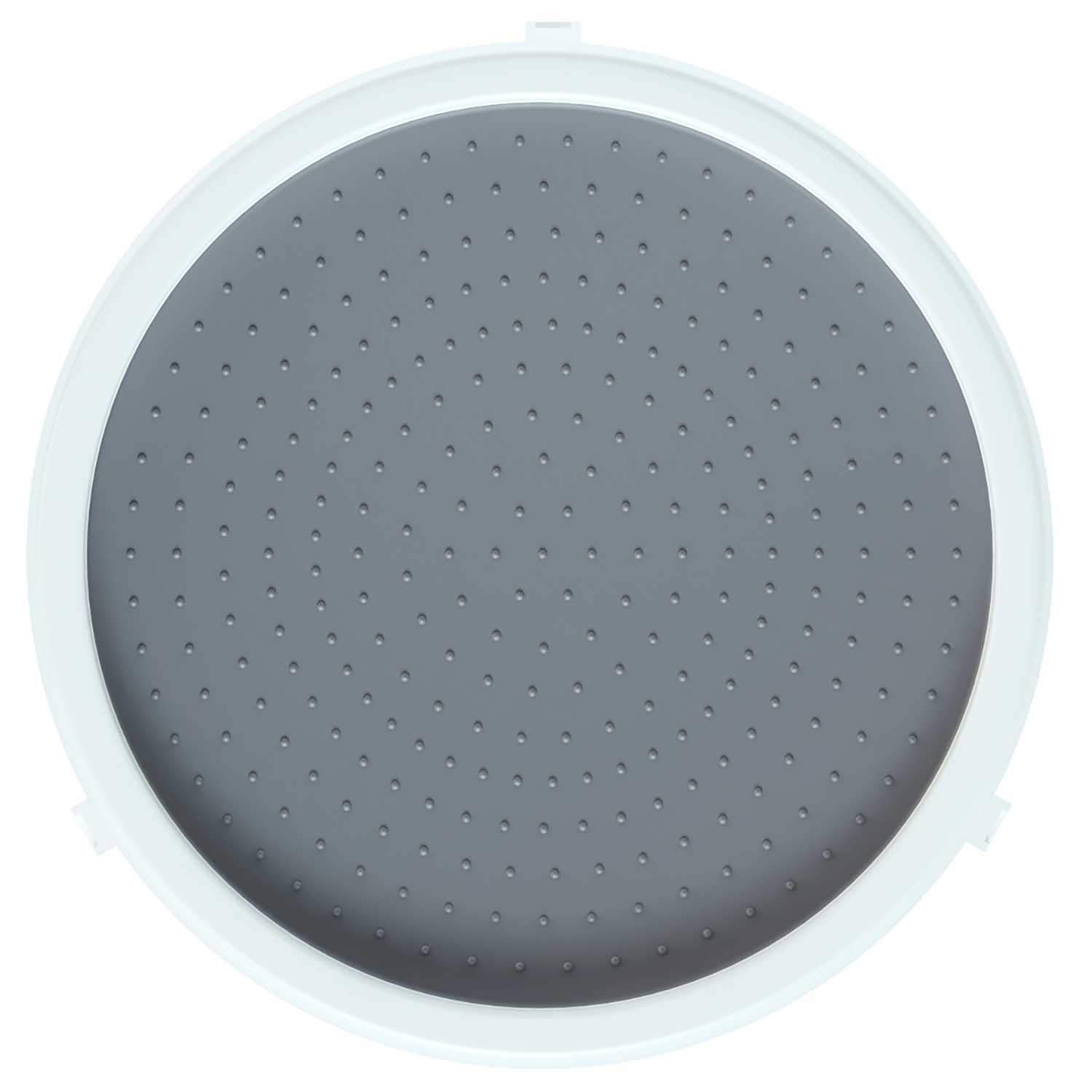 Home Intuition 2-Tier Twin Turntable Non Skid Lazy Susan 8.75 Inch Inner 9.75" Outer Diameter for Cabinets and Pantry, White Grey