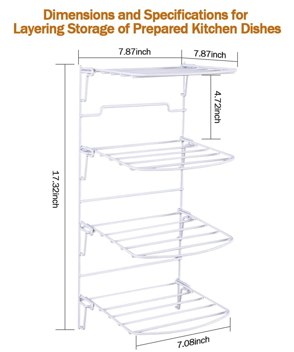 SWRDHJ Kitchen Wall-Mounted Fruit and Vegetable Preparation Tray with Vegetable Stacking Storage Rack, hot Pot Tray Multi-Layer Classification Tray Fruit Preparation Tray Food Vegetable Tray Rack