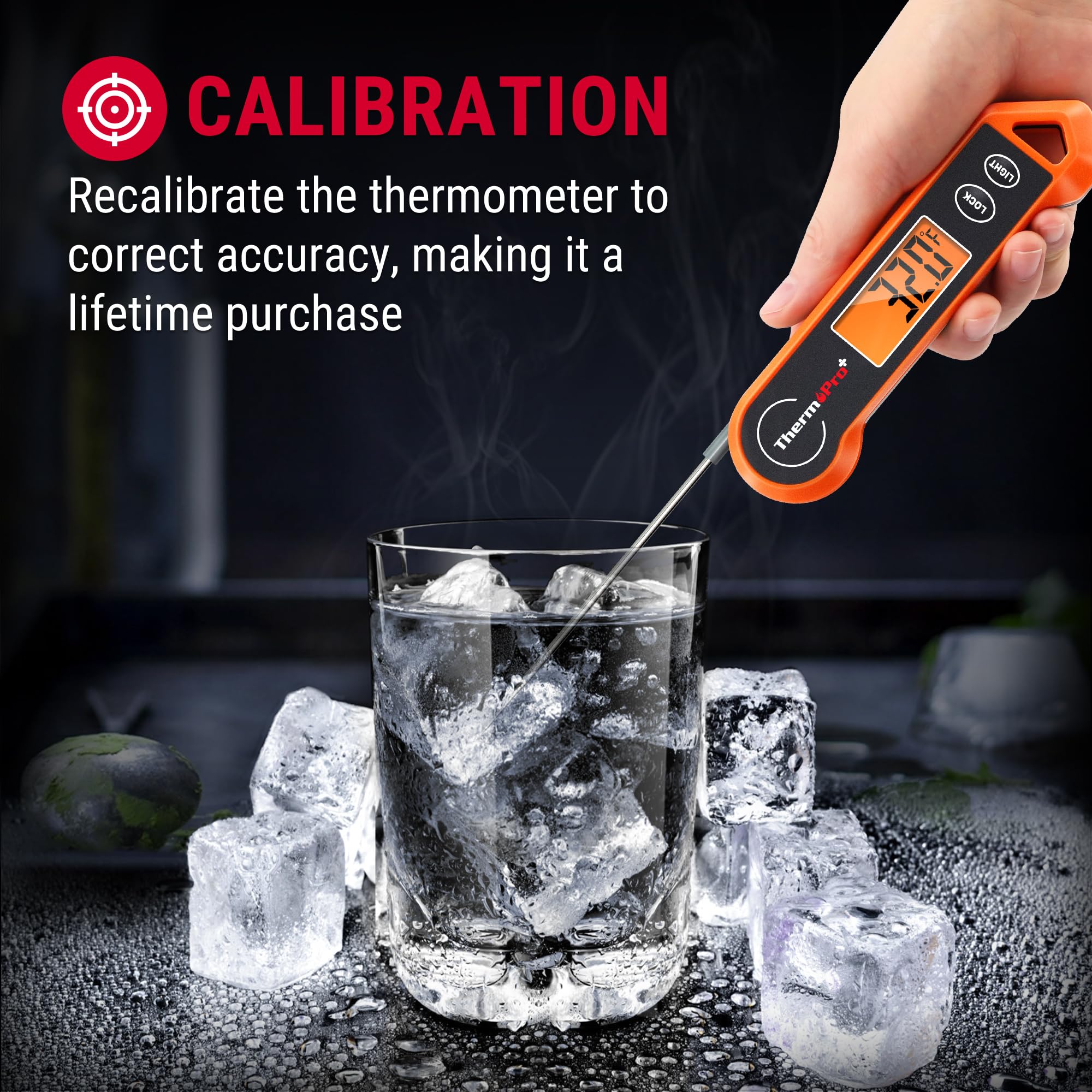 ThermoPro TP19H Digital Meat Thermometer for Cooking with Ambidextrous Backlit and Motion Sensing Kitchen Cooking Food Thermometer for BBQ Grill Smoker Oil Fry Candy Instant Read