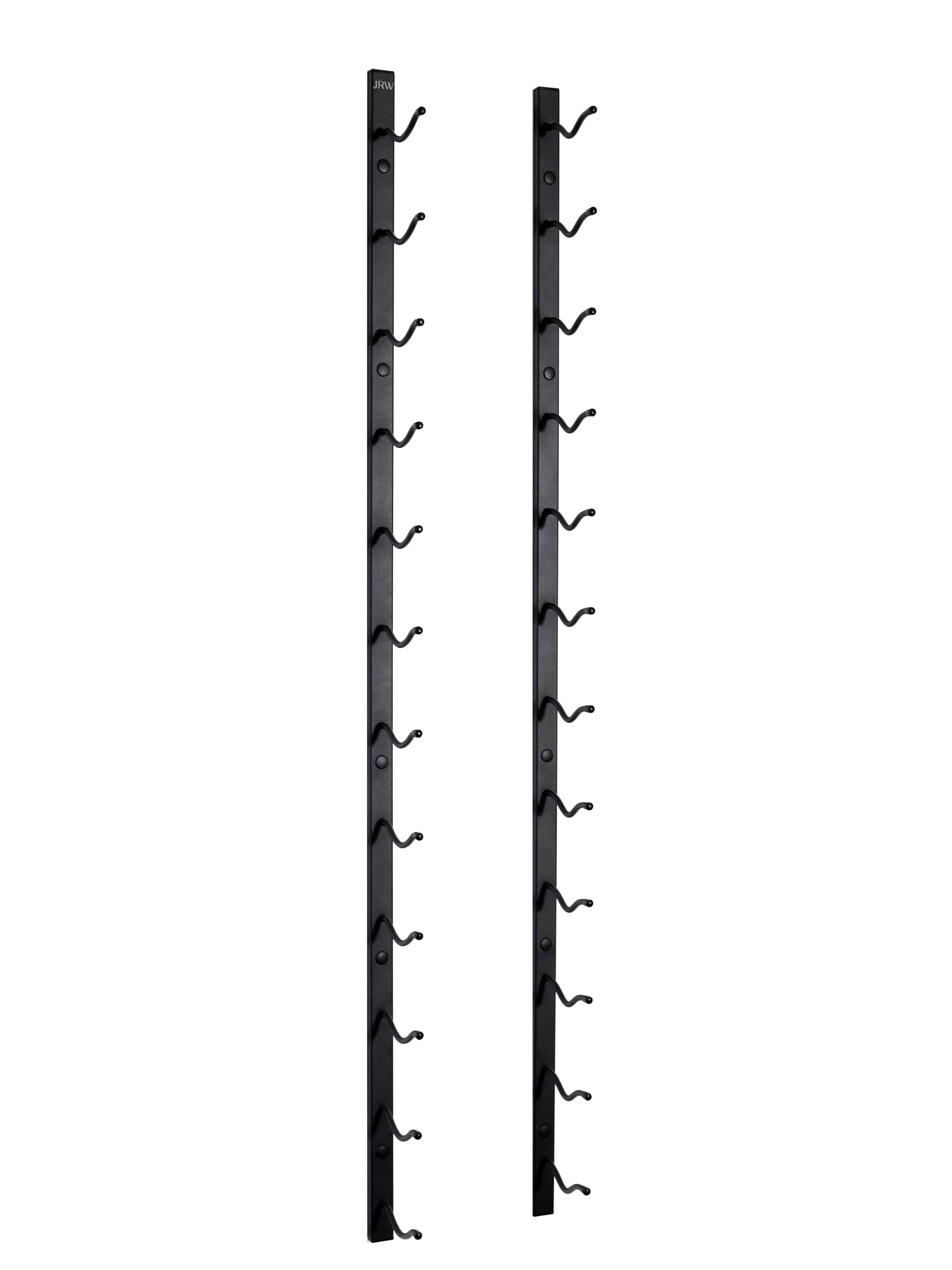 Jagged Ridge Wine Rooms 12 Bottle Wall Mounted Wine Rack Hanging Wall Wine Rack - Stylish & Modern Wine Storage Rack, Alloy Steel, Colour - Matte Black Powder Coat Finish