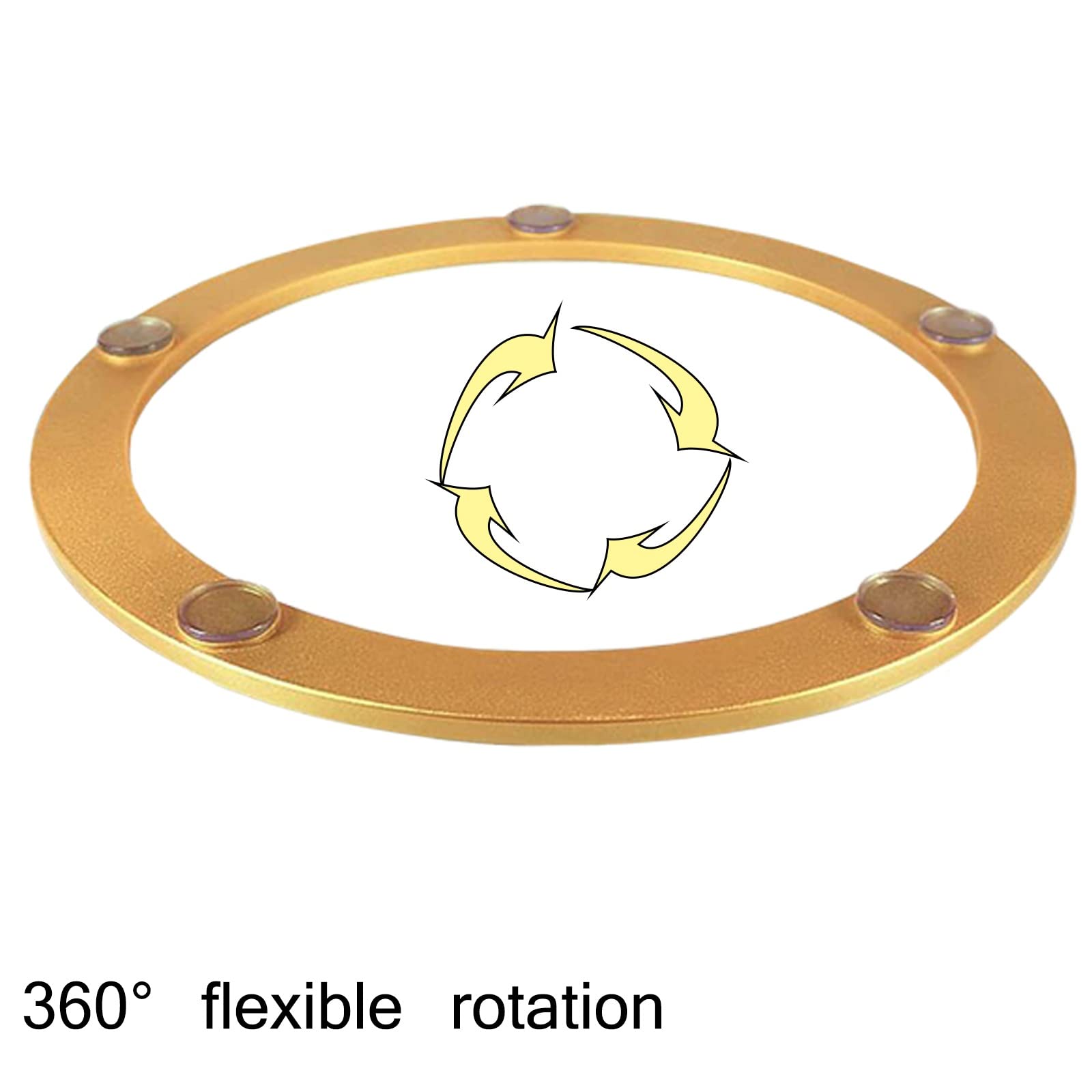 Cold Rolled Steel Lazy Susan Bearing - Swivel Base Gold, With Soft Rubber Pad, Prevents Offset, Strong Suction, Thickness 14mm, Robust And Durable, Rotating Bearing Turntable
