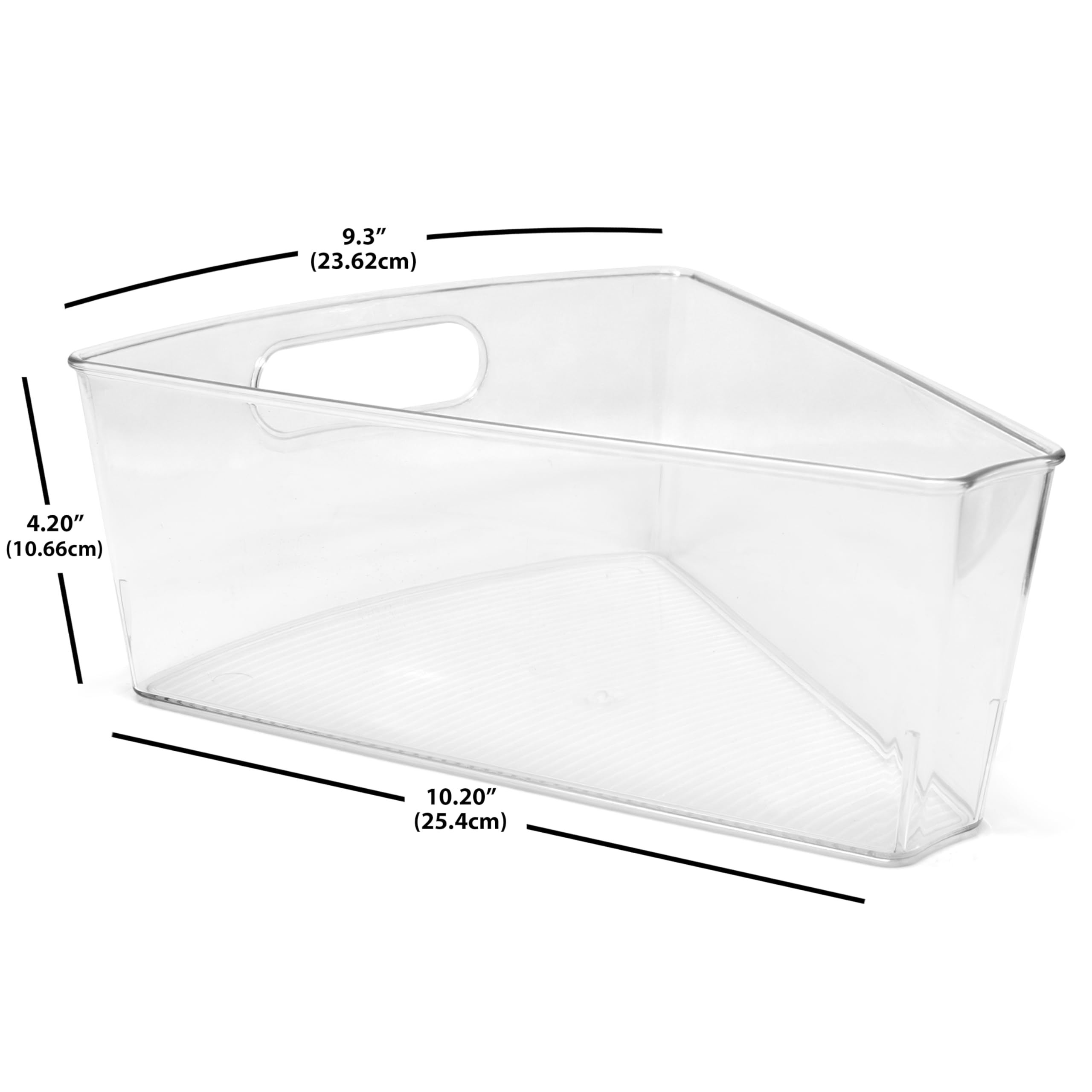 Kitchen Spaces KSCL2S6-AMZ Corner Lazy Susan Pantry Organizer, 2 Pack, Clear