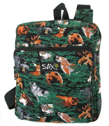 Wolf Bear Deer Backpack Small Wolf Lodge - CUTE Travel Day BAG