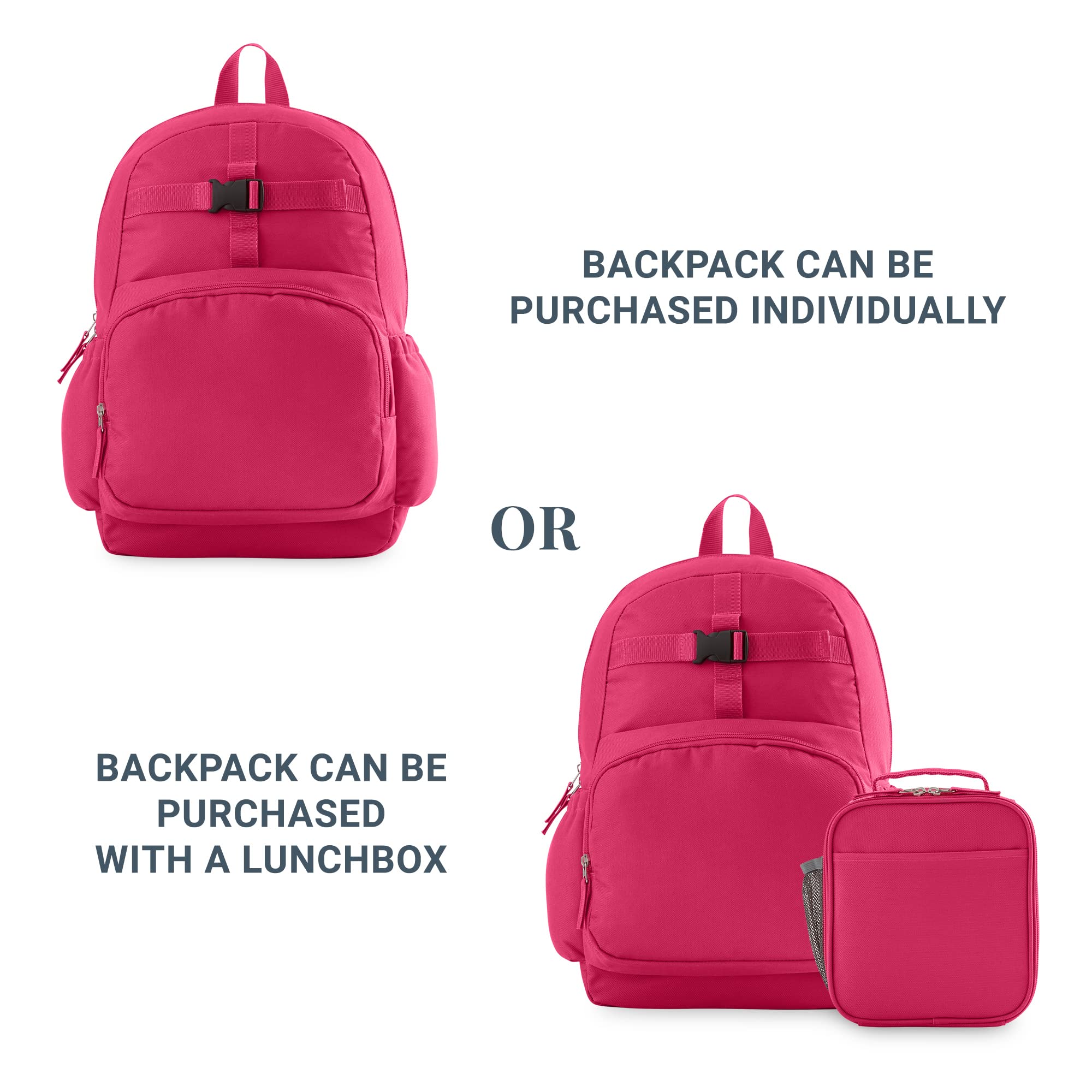 Let's Make Memories Pink Backpack Collection - Personalized Back to School - Book Bag with Lunchbox - Rainbow Chevron