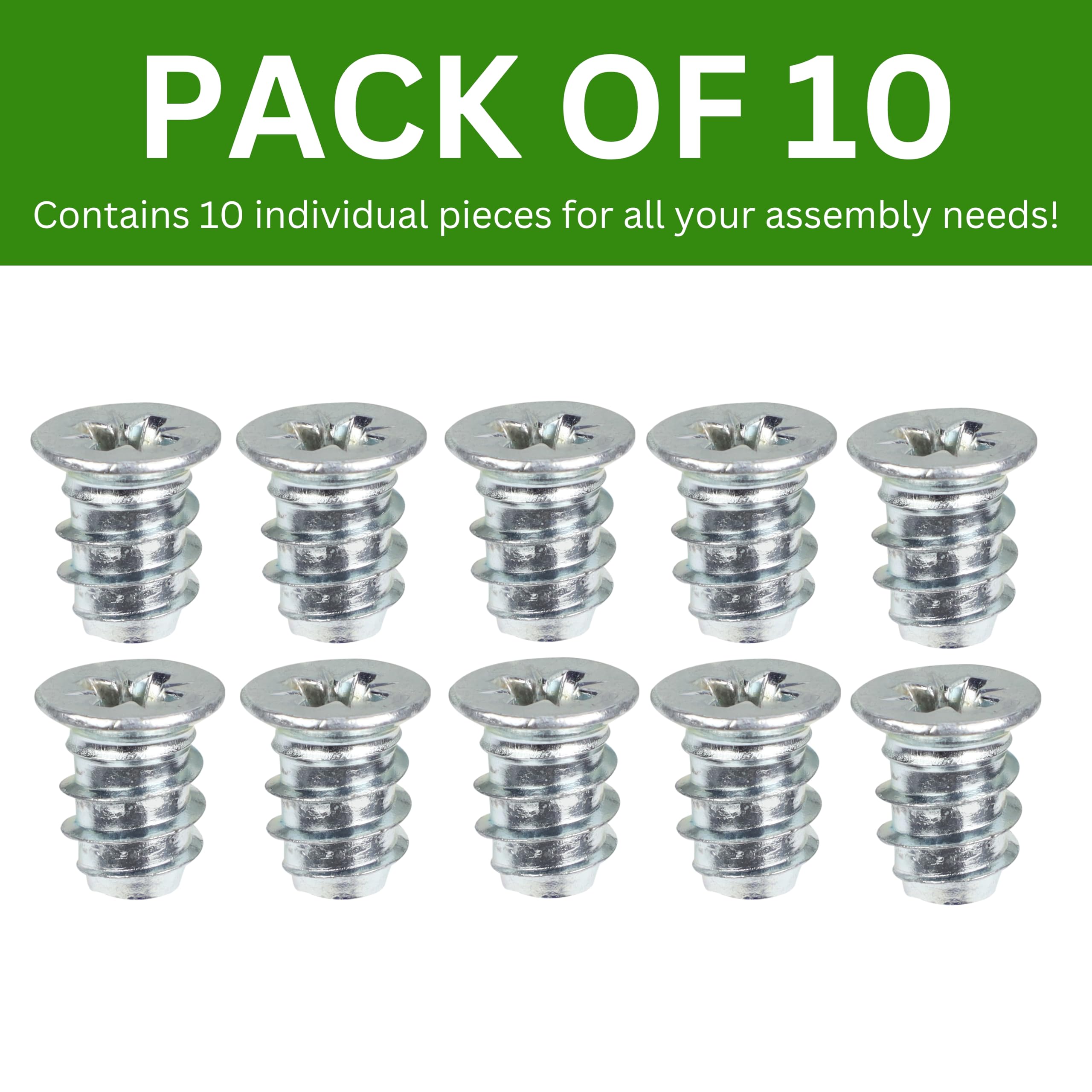 Spare Hardware Parts Drawer Screws (Replacement for IKEA Part #100365) (Pack of 10)