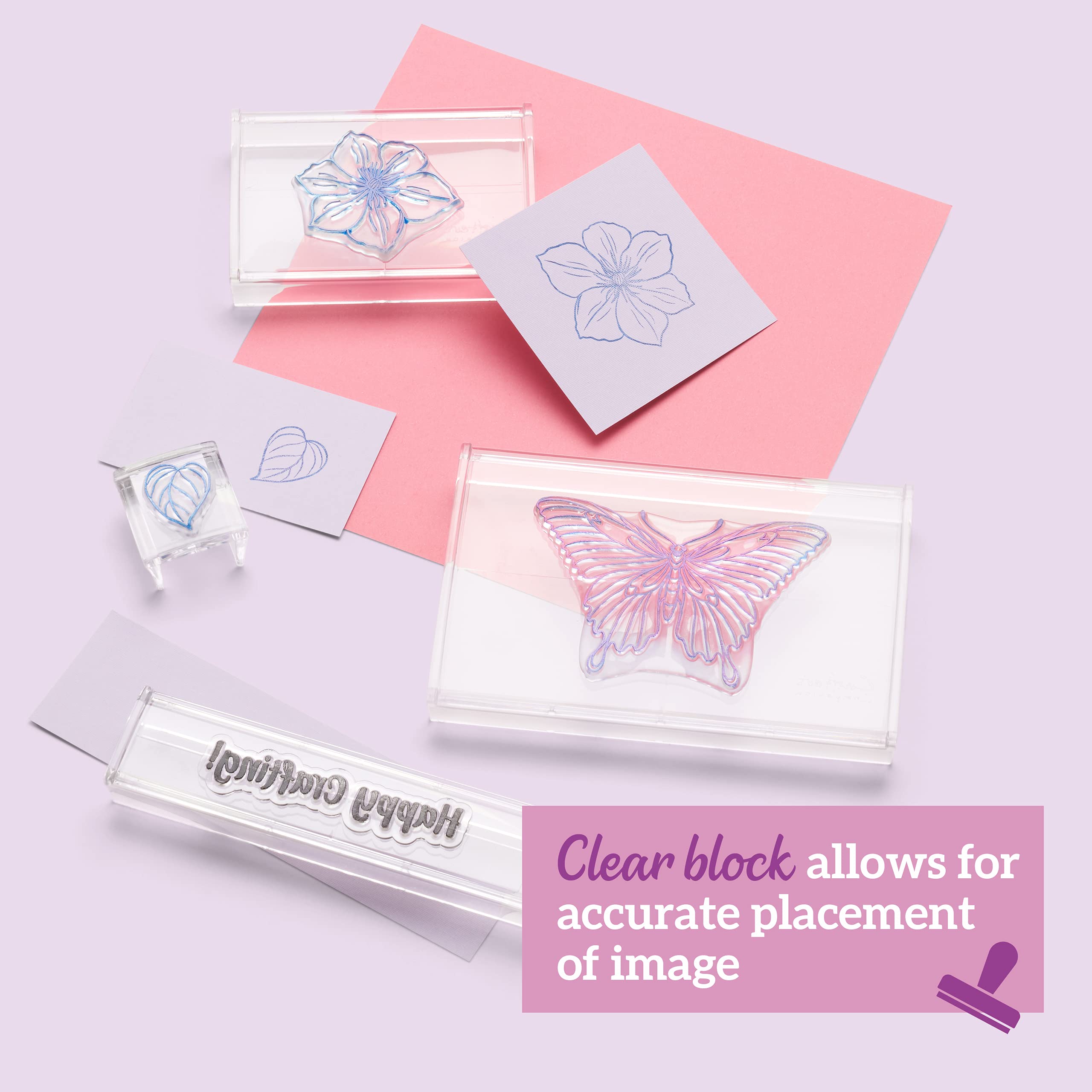 Crafter's Companion - Craft Supplies RockaBlocks (4 Pack) - Fits Wide Variety of Stamps