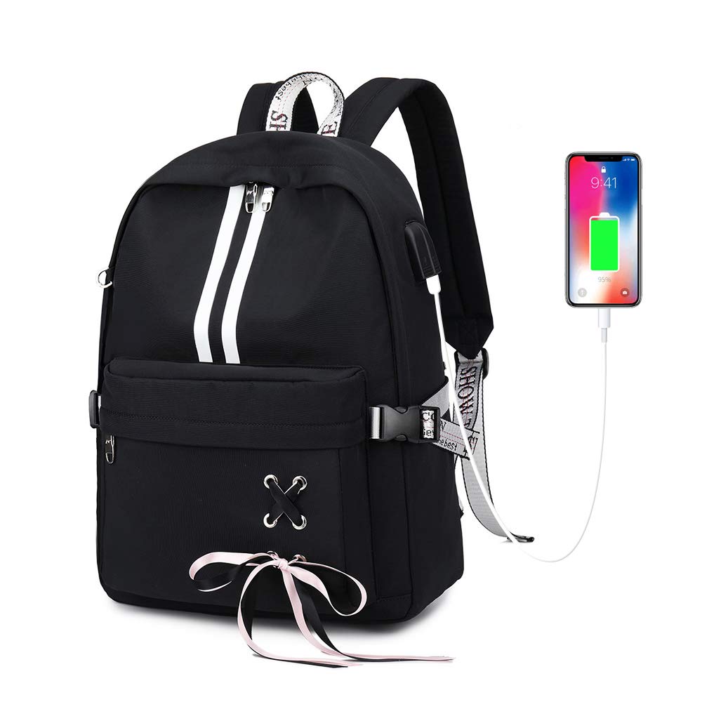 SHOULDCAT School Backpack for Girls Bookbags Laptop Backpack with USB Charging Port 15.6 Inch Laptop School Bag