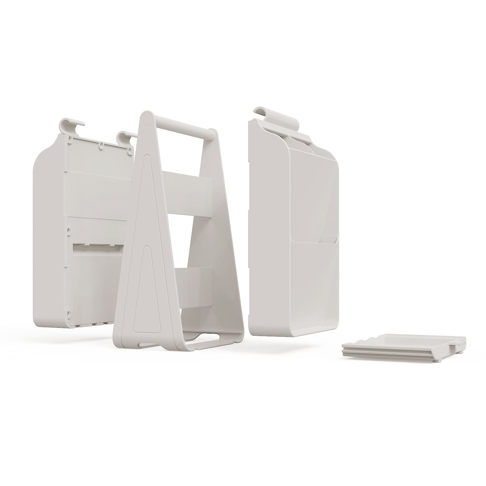 Coonice Cutlery Holder with Drip Tray Drawer, Flatware Organizer Sink Tidy Caddy Separable Parts Drawer Organizers Ivory White