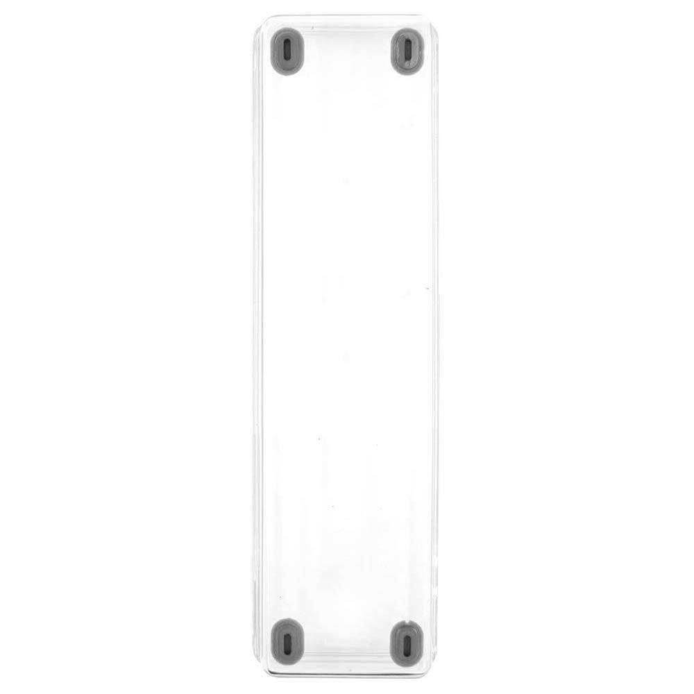 Glad Clear Plastic Organizer Bin – 9.5” x 3” x 2.2” Drawer Storage Tray with Non-Slip Feet