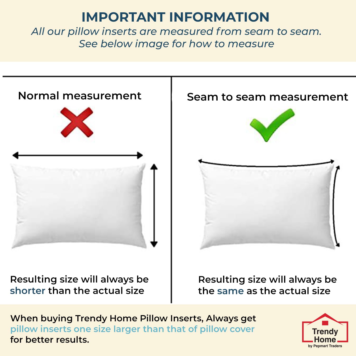 Trendy Home 12x20 Throw Pillow Insert, Cushion Sham Stuffer Hypoallergenic, Lumbar Support Decorative Home Outdoor Couch Bed Pillow Filler (Non Woven)