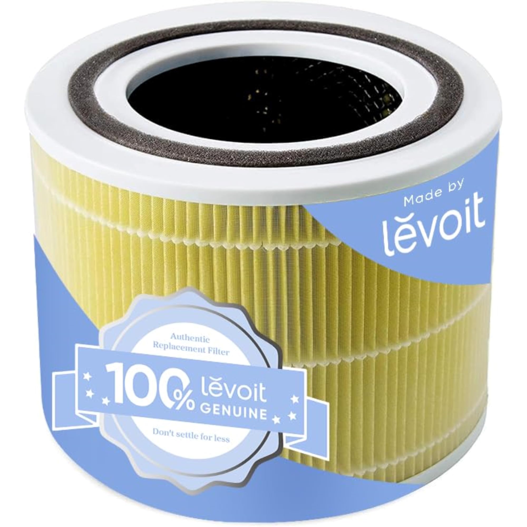 LEVOIT Core 300 Air Purifier Pet Allergy Replacement Filter, 3-in-1 True HEPA, High-Efficiency Activated Carbon, Core300-RF-PA, 1 Pack, Yellow