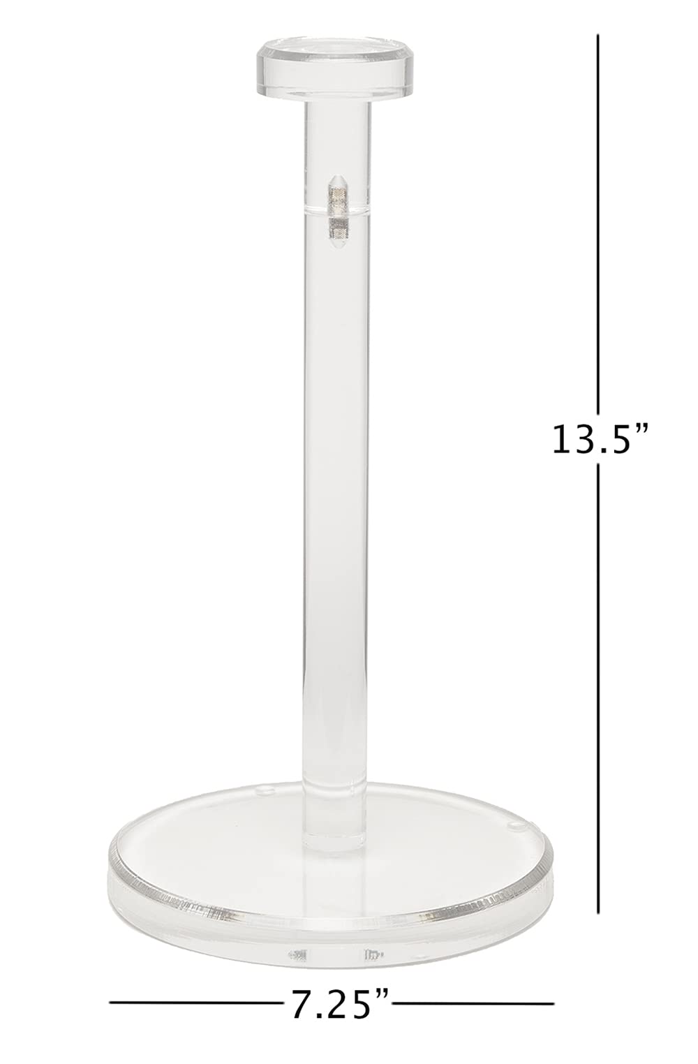Acrylic Paper Towel Holder, Modern Kitchen Decor Paper Towel Dispenser 13.5" Tall Standing Countertop Paper Towel Holders for Kitchen Organization, Bathroom, Laundry Room, Pool House Made in USA