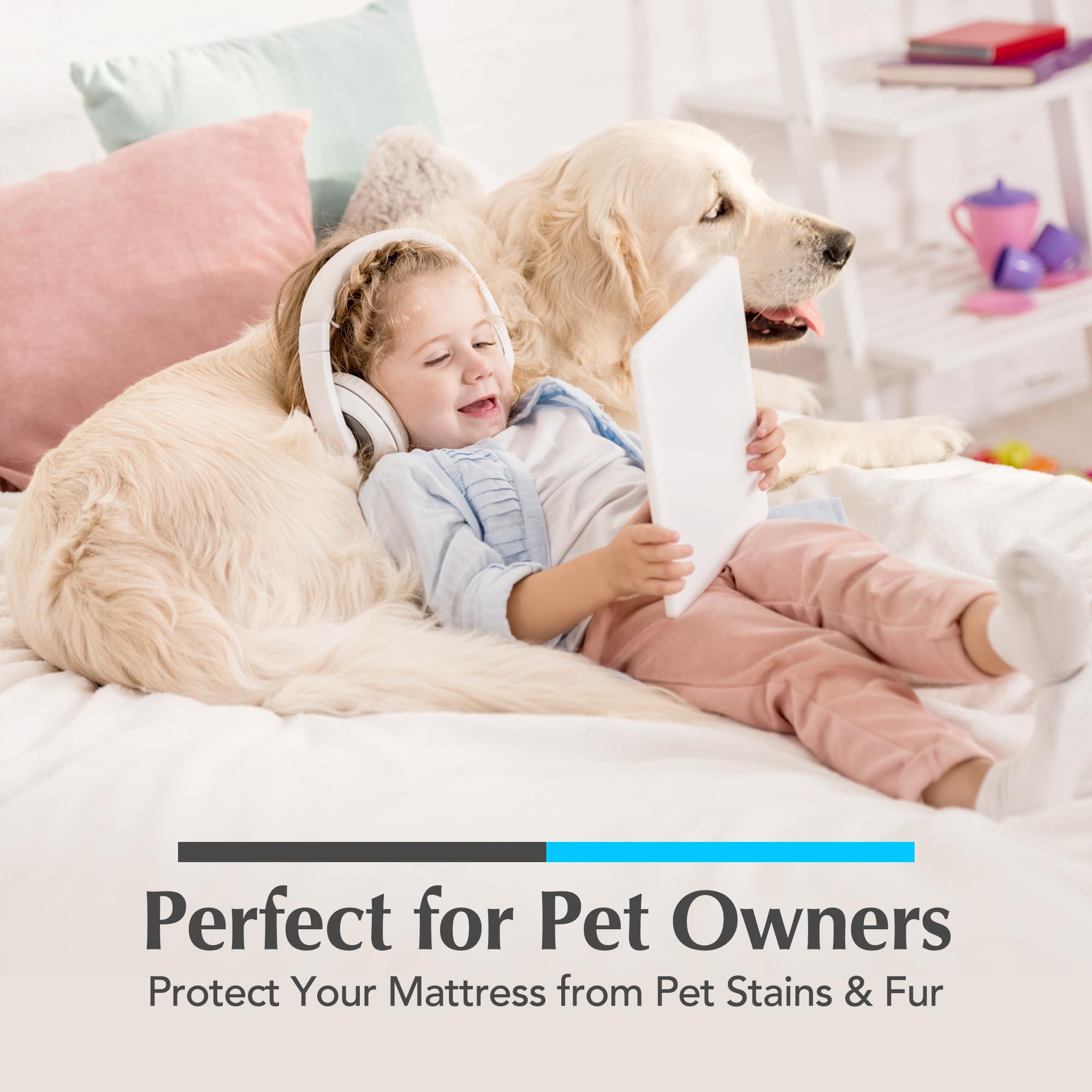 Twin Mattress Protector - Waterproof, Breathable, Blocks Allergens, Smooth Soft Cotton Terry Cover. The Premium Mattress Protector Will Surely Increase The Life of Your Mattress. (Twin)