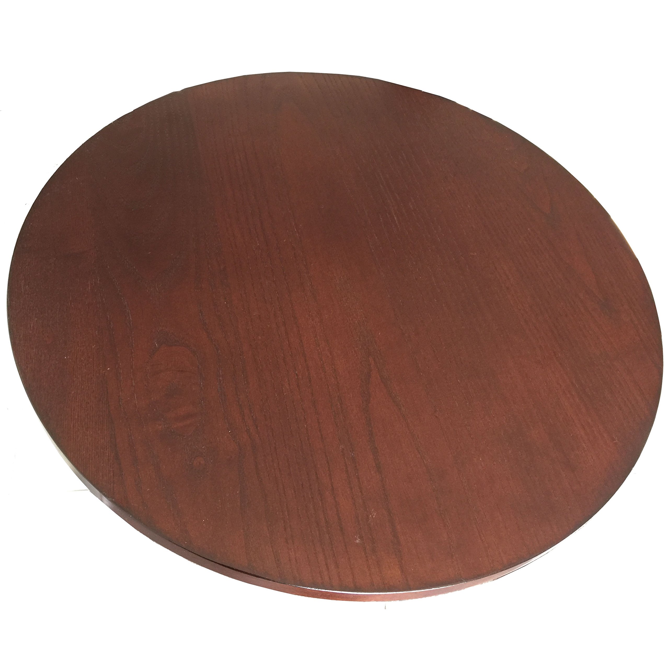 Container Furniture Direct 21 Inches Diameter Dark Brown Wood Rotating Turntable Lazy Susan 360 Swivel